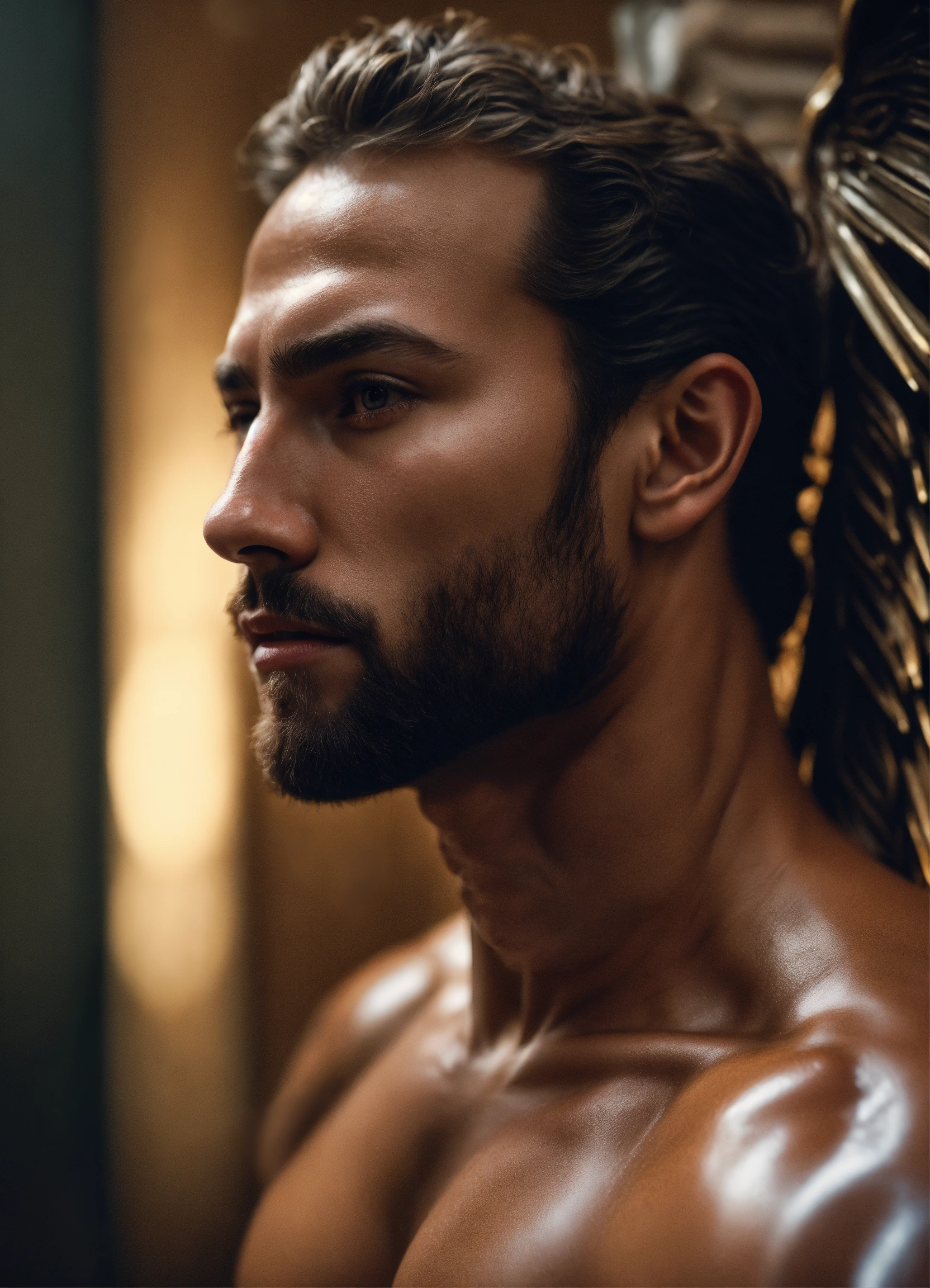 Lexica - Portrait of a stunningly beautiful male angel in soft light ...