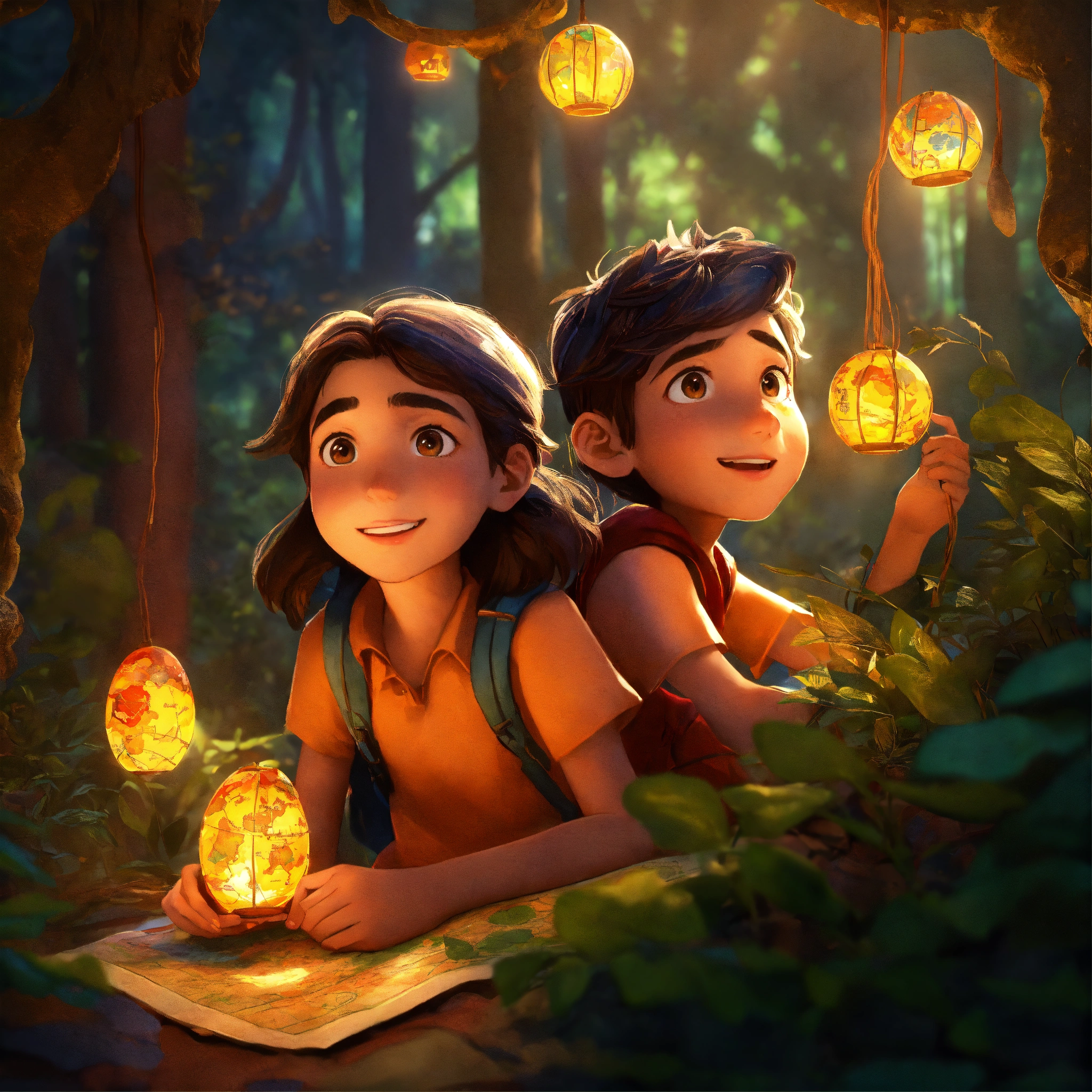 Lexica - "Create illustrations of Mateo and Sofía, the young adventurers in our story. Mateo ...
