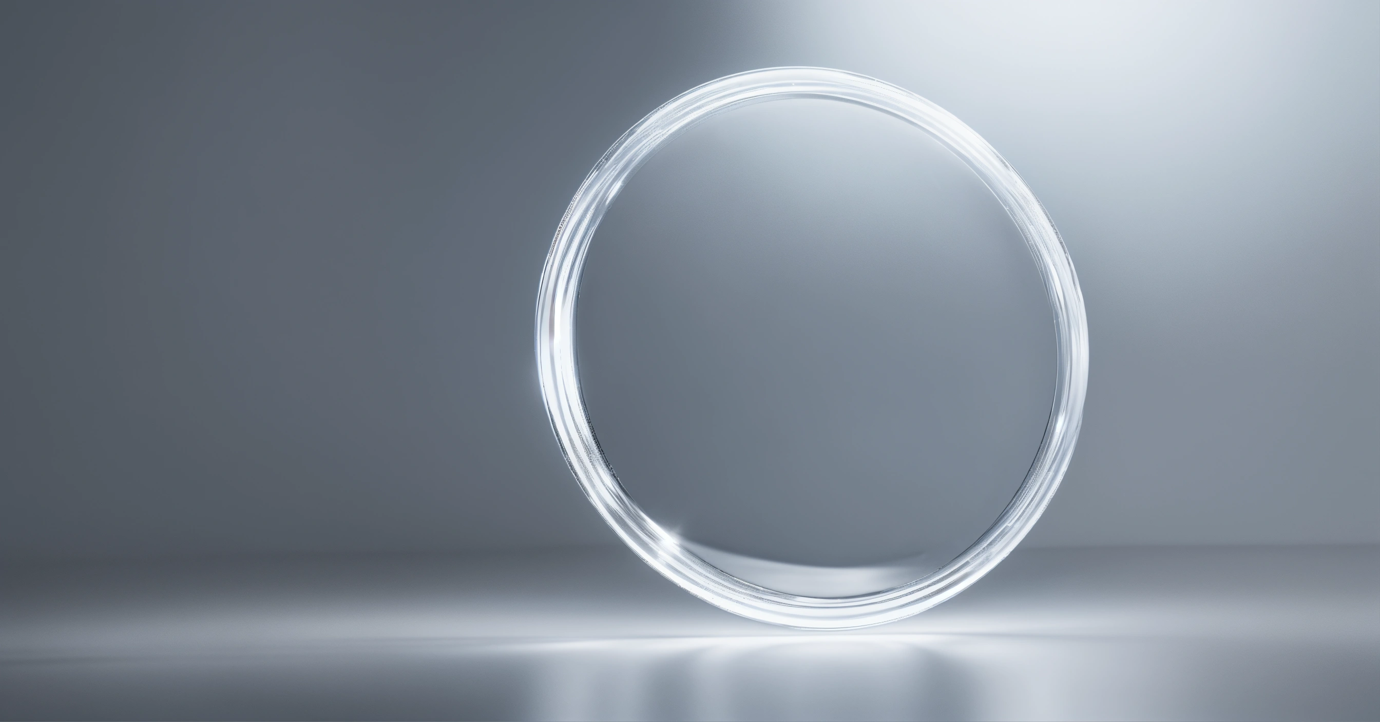Lexica - Thin glass circle, seen from a side angle with a rotated ...