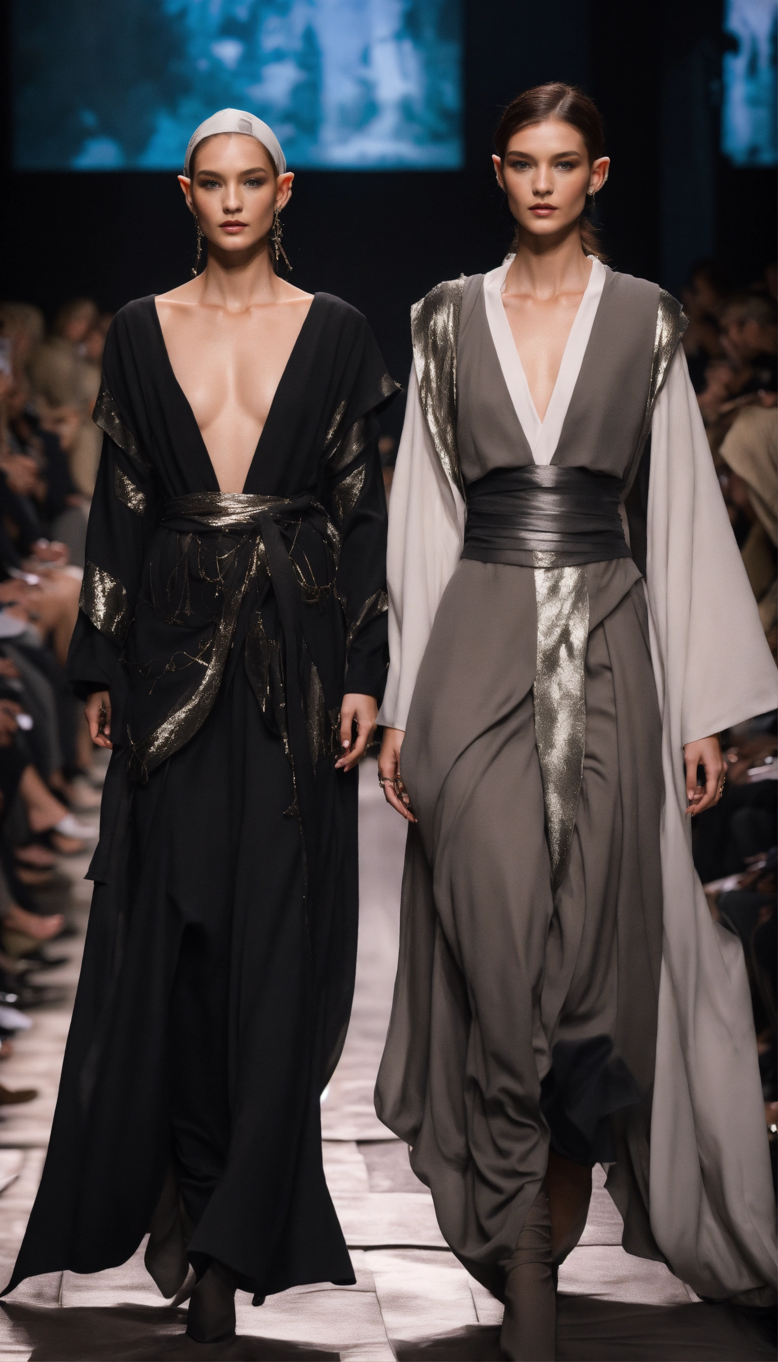 Lexica - Lothlorien neutral gender elves walking runway during elvin ...