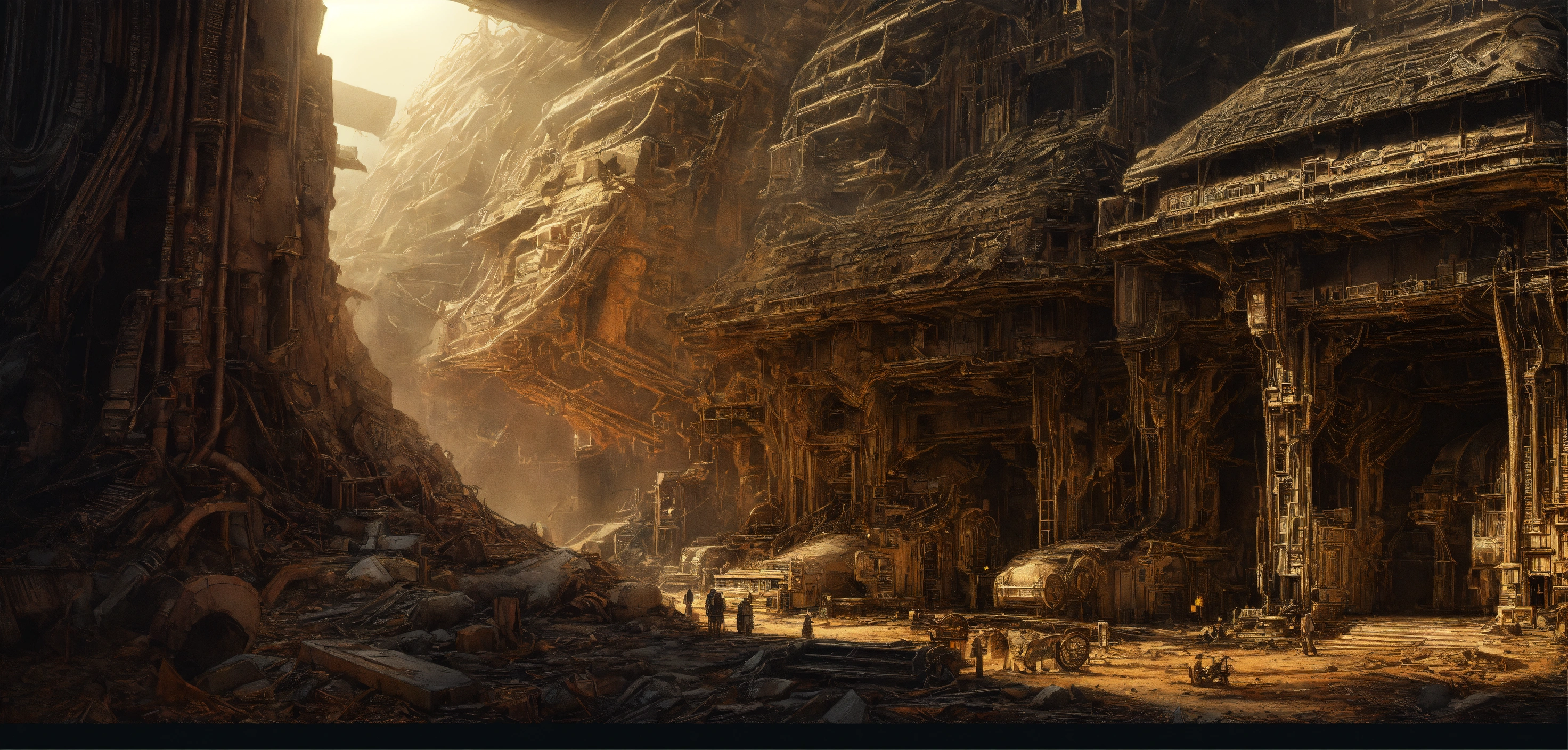 Lexica - Collapsed civilization in 1930, centred, high quality art by H ...