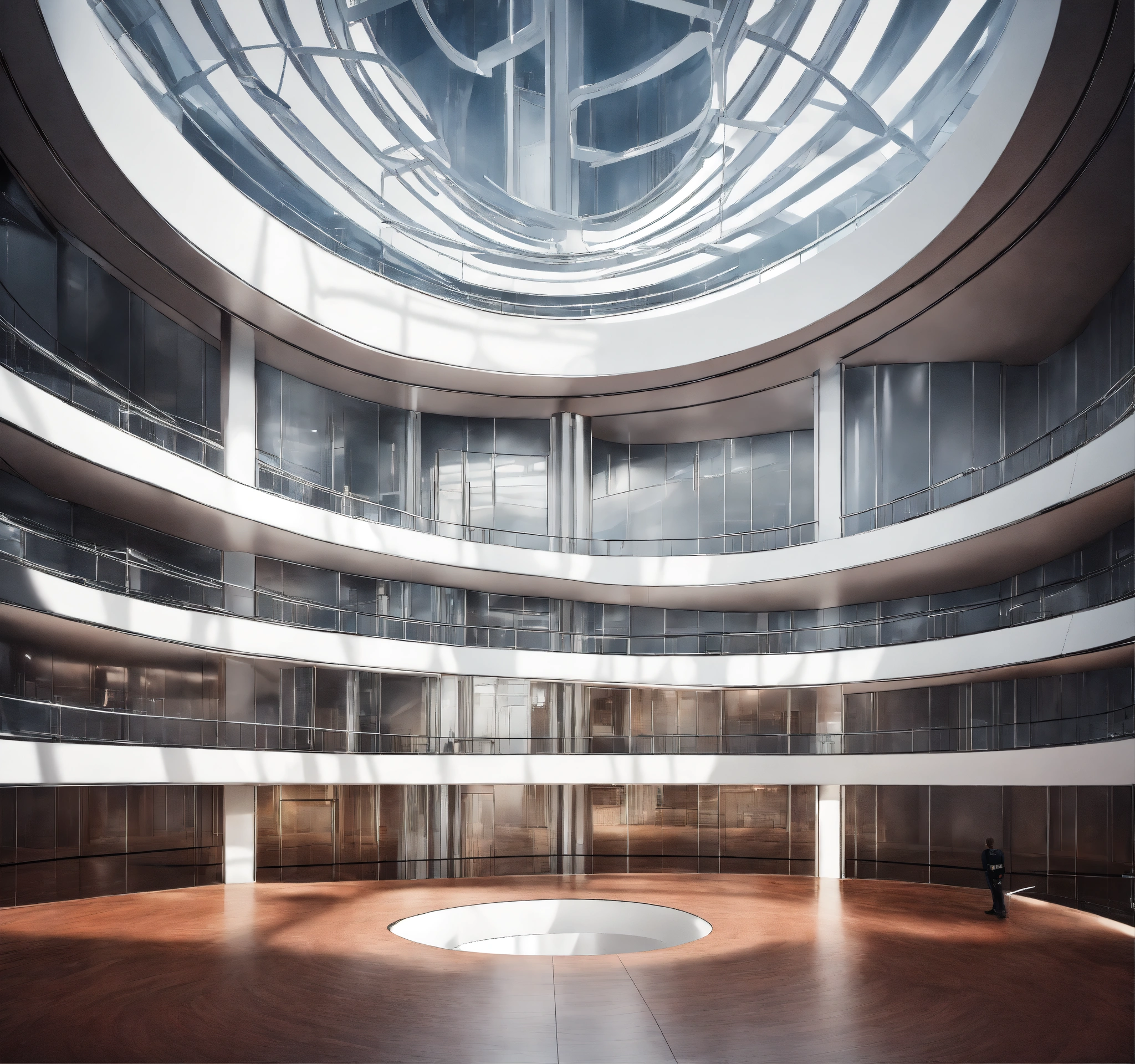 Lexica - A realistic photo from the floor of an infinite tall huge ...