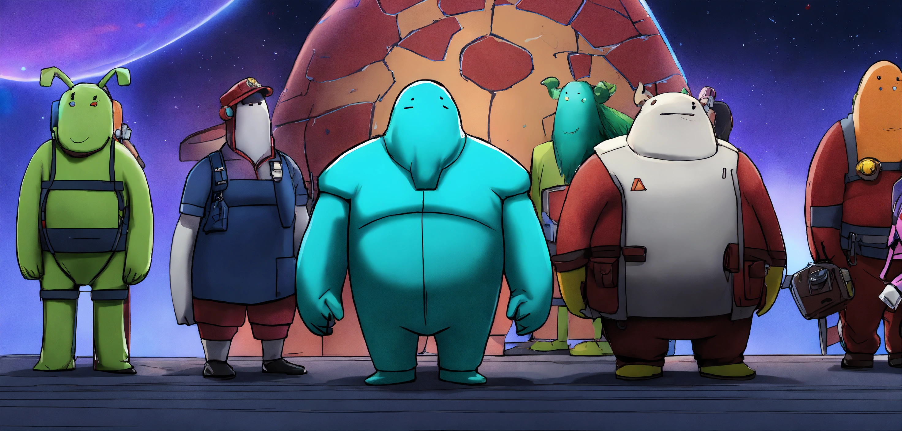 Lexica Among Us Characters Standing