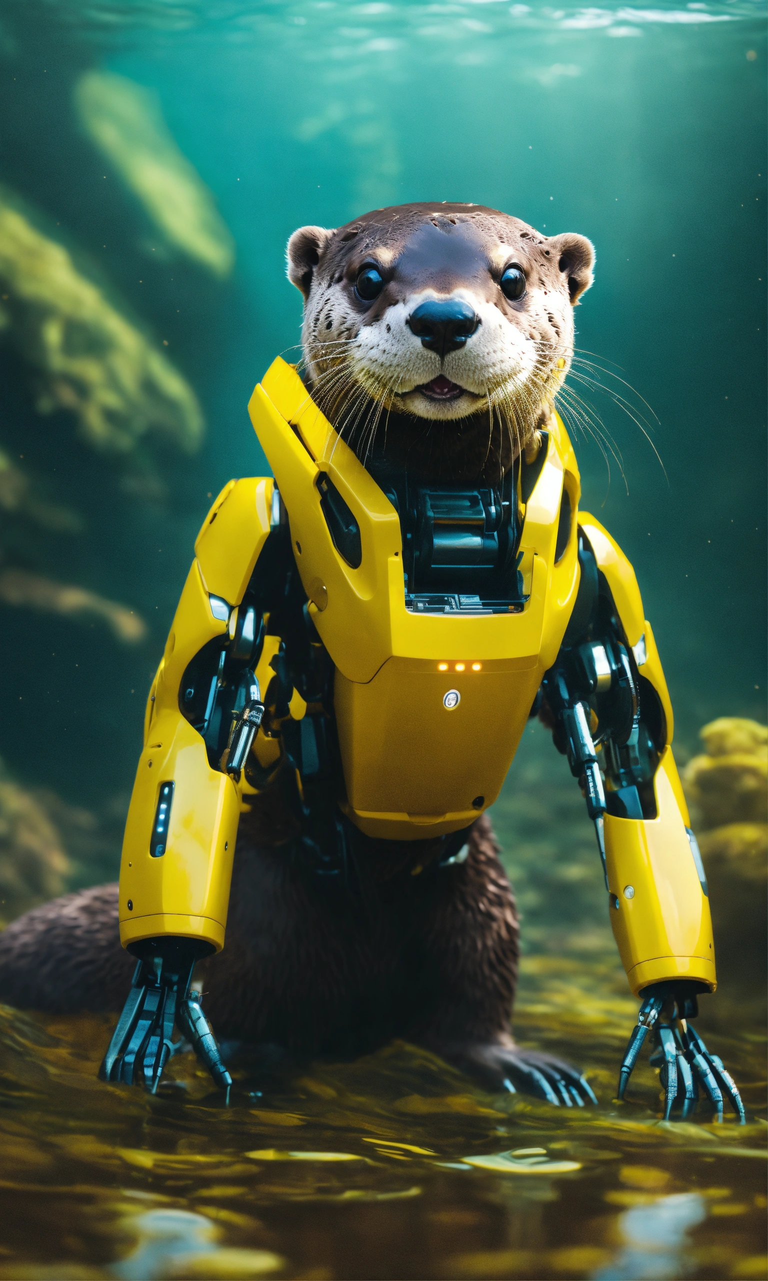 Lexica - A otter with Yellow robotic arms