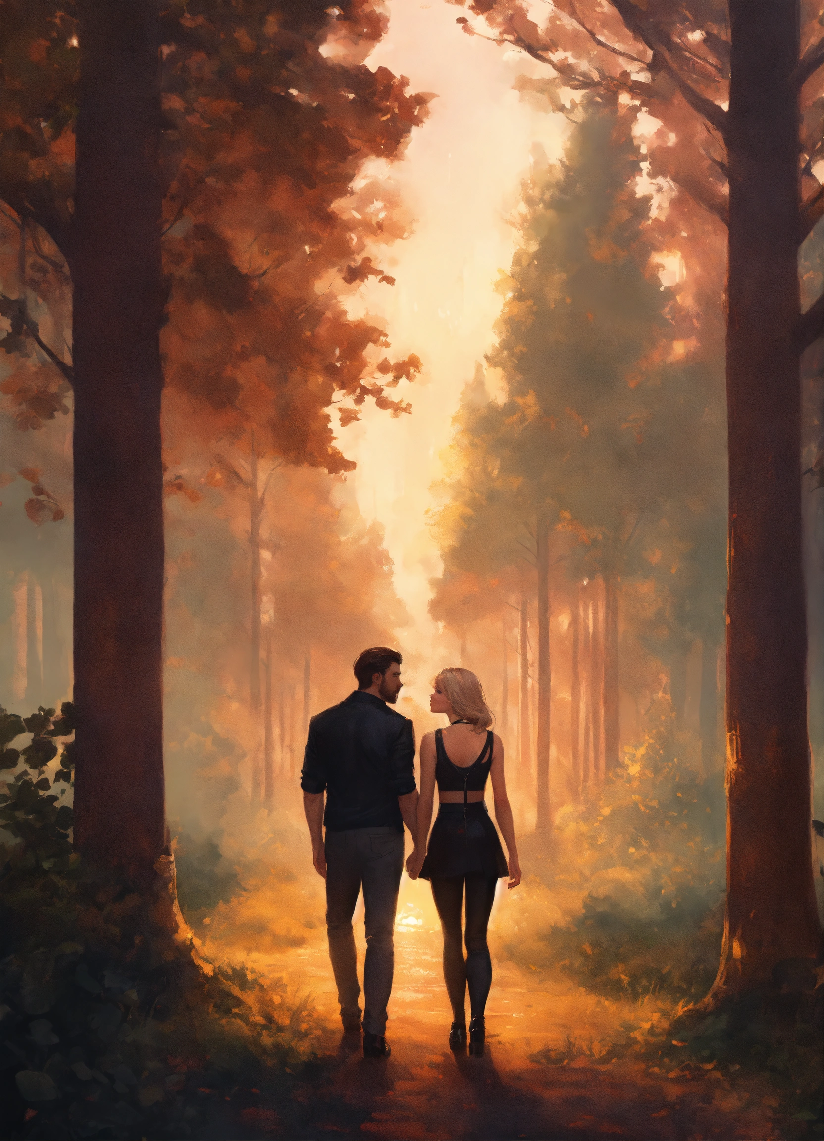 Lexica - A detailed full body portrait of a romantic European couple ...