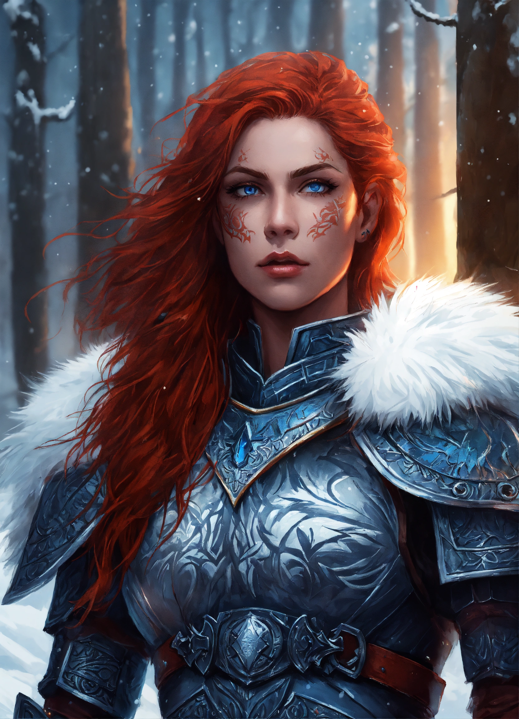 Lexica - A strong rugged woman in intricate armor, highly detailed ...