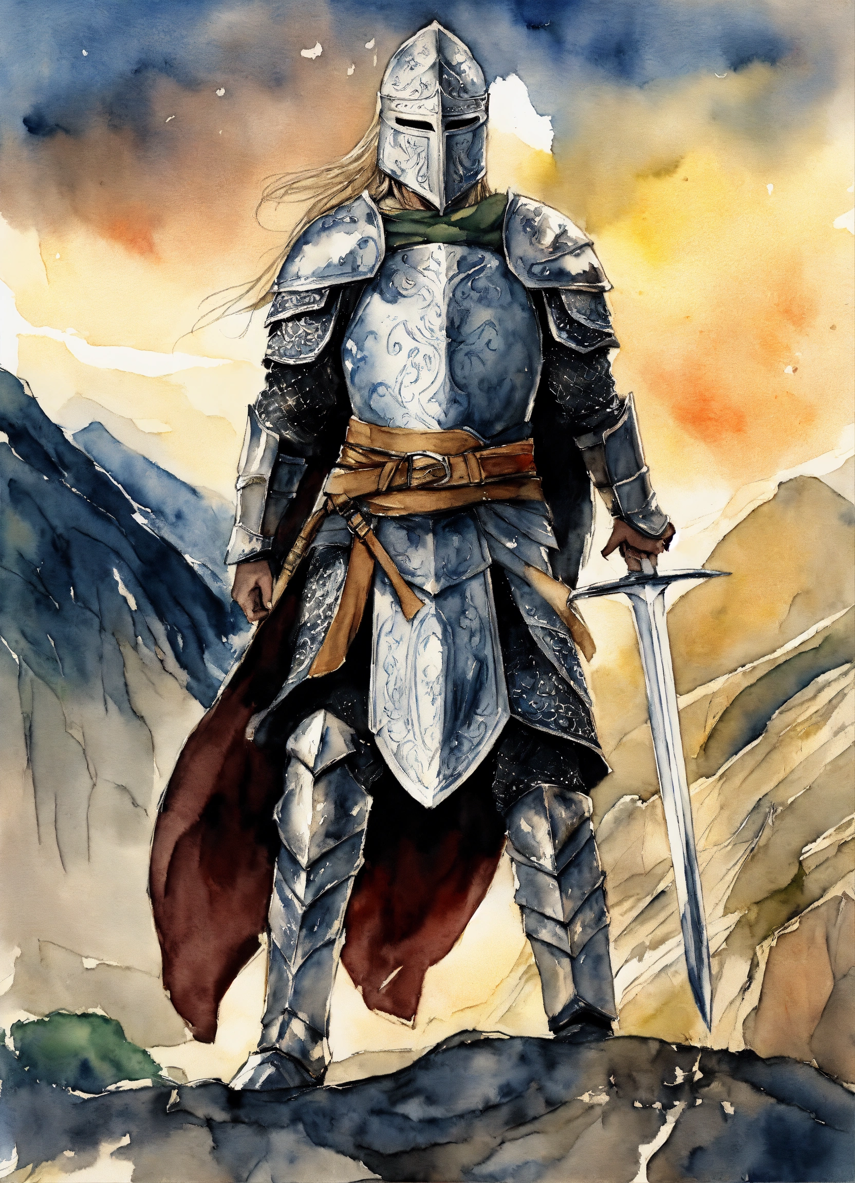 Lexica - Thorongil from LOTR with Gondor Armor in vagabond manga ...