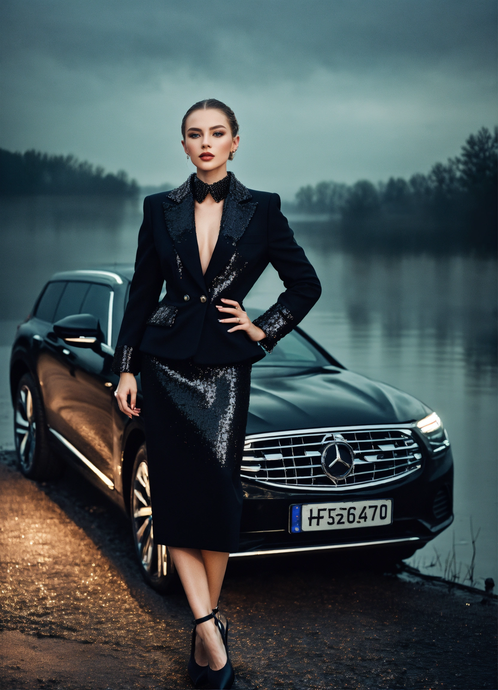 Lexica - Portrait of haute couture beautiful russian fashion model ...