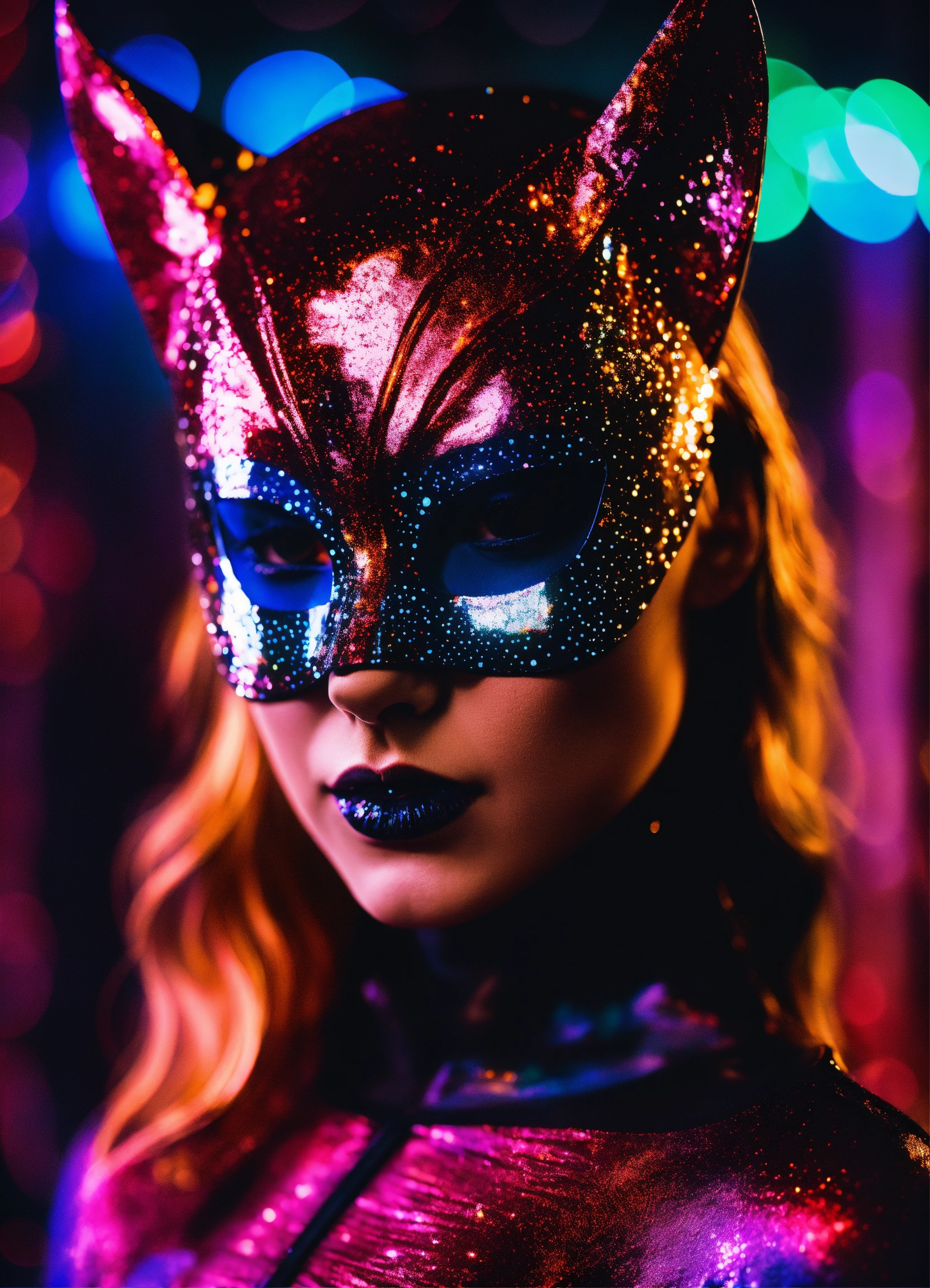 Lexica - Medium close-up, transparent dark plexiglass printed with dots ...