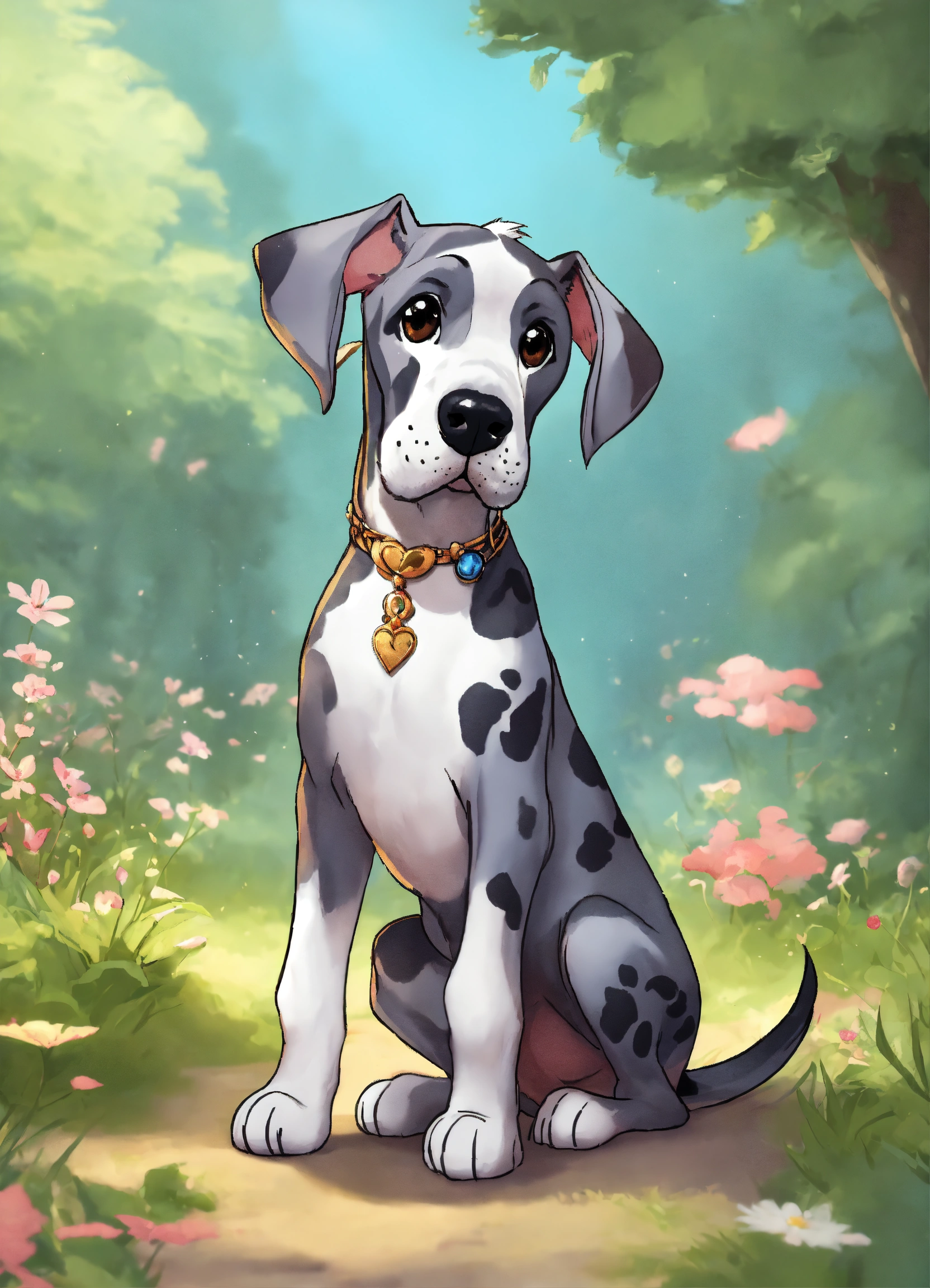 Lexica - Chibi style Great Dane illustration, cute, fantasy, trending ...