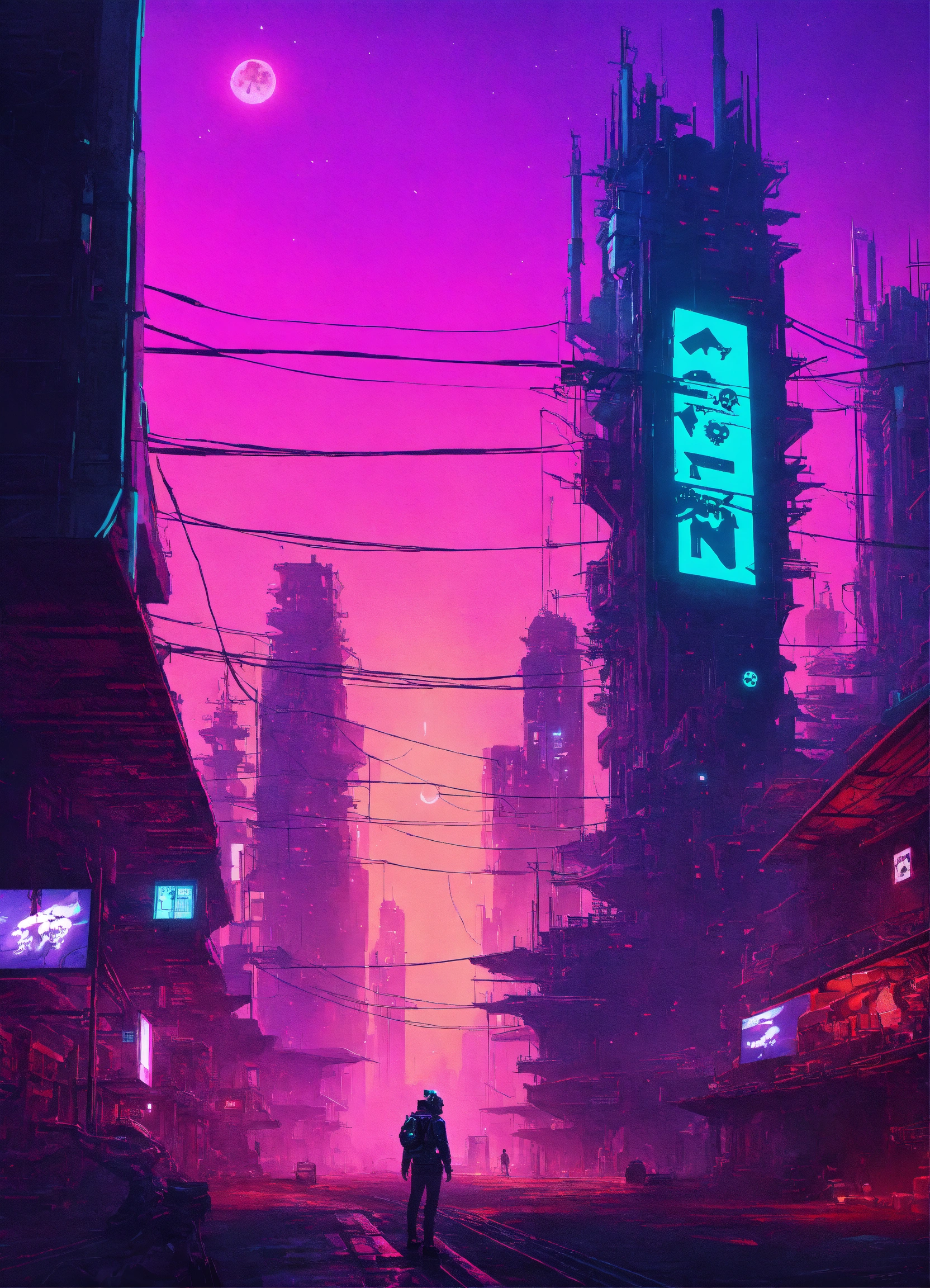 Lexica - Futuristic city architecture neon beeple fractal cyberpunk ...