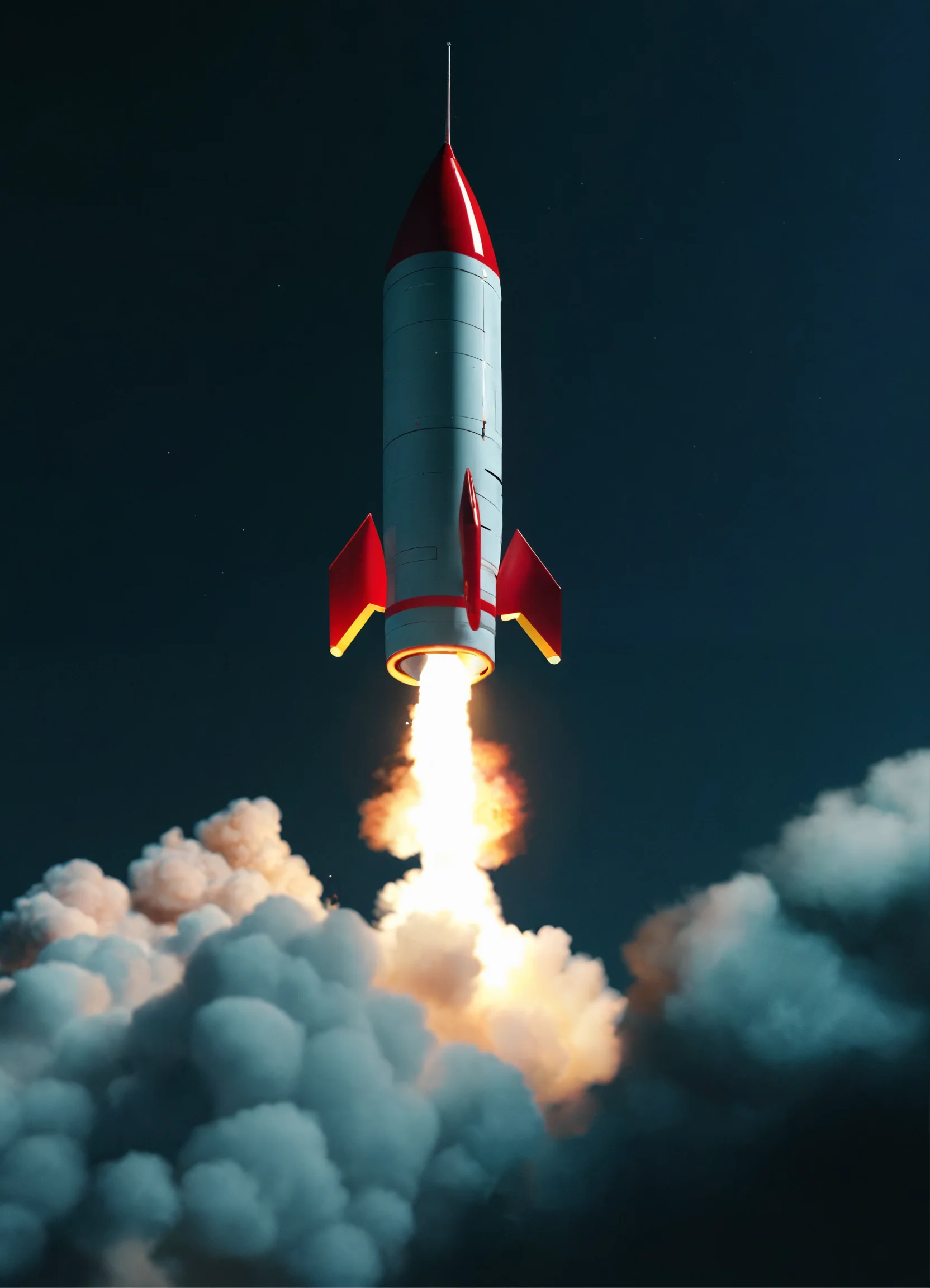 Lexica - Animated rocket launching showing supercharge