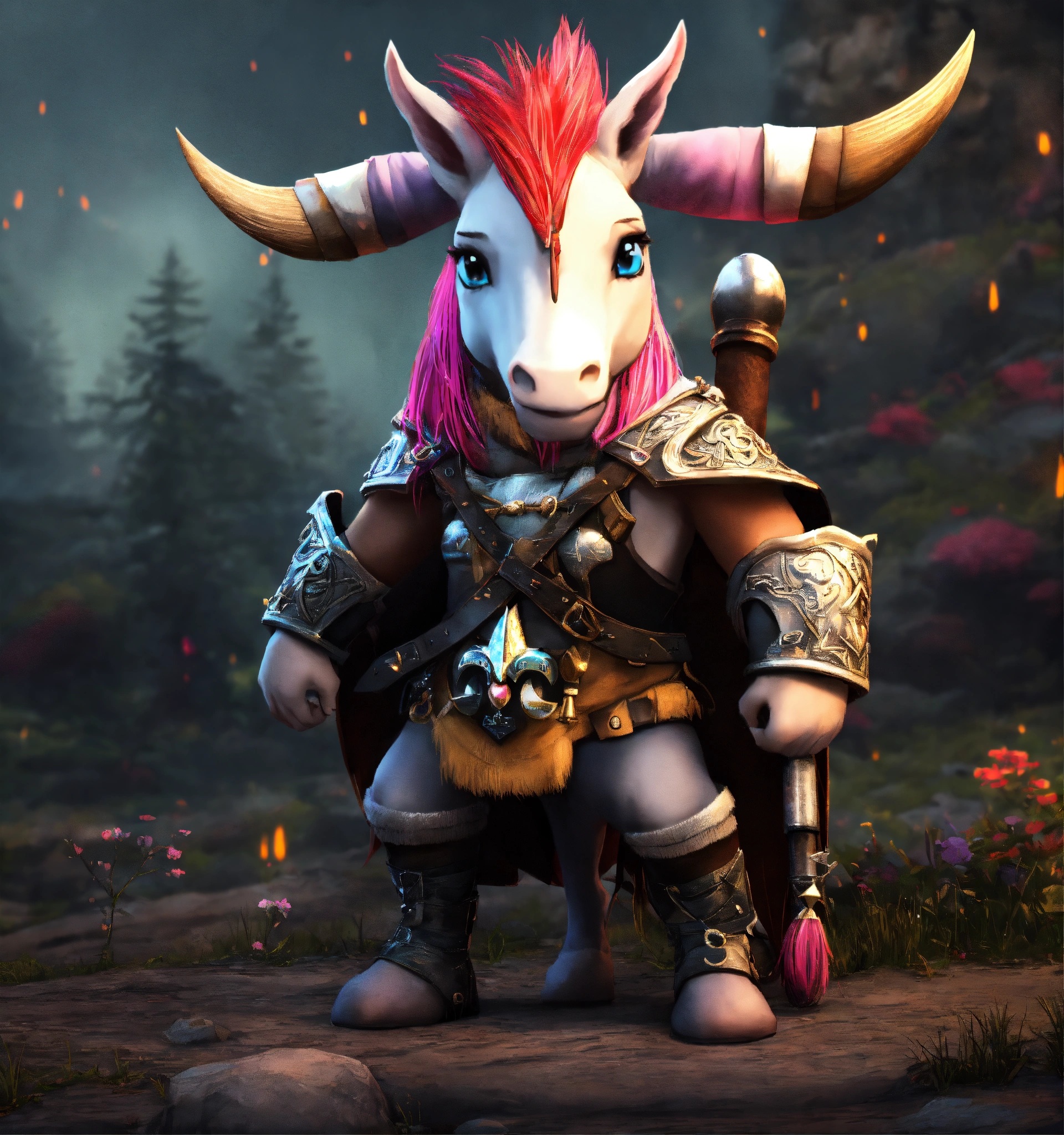 Lexica - Game character cartoonish realistic emo rock evil emo unicorn ...