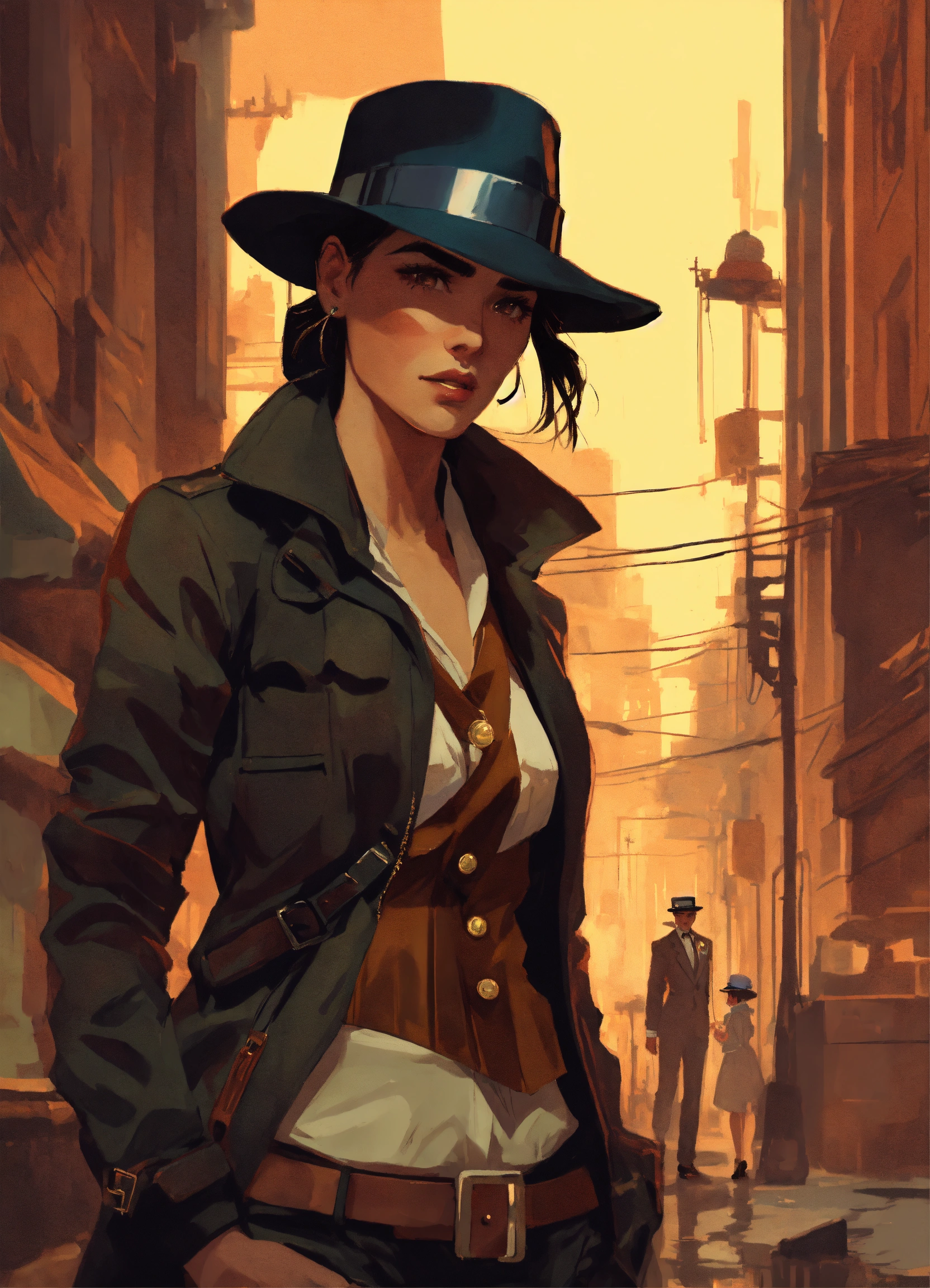Lexica - Highly detailed portrait of a sewer emo punk lady mercenary ...