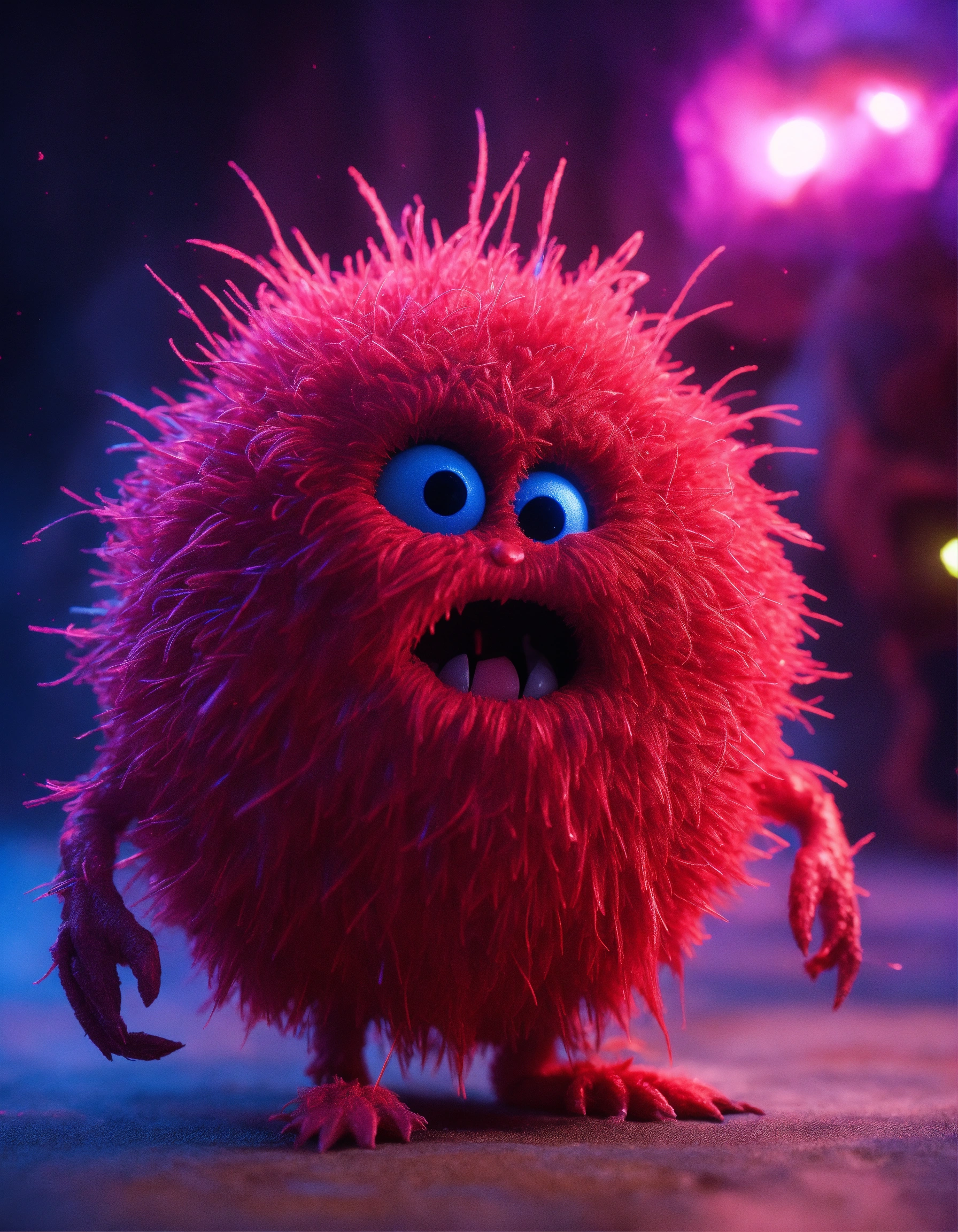 Lexica - CGI! scary looking red germ character. Highly detailed. Scary ...