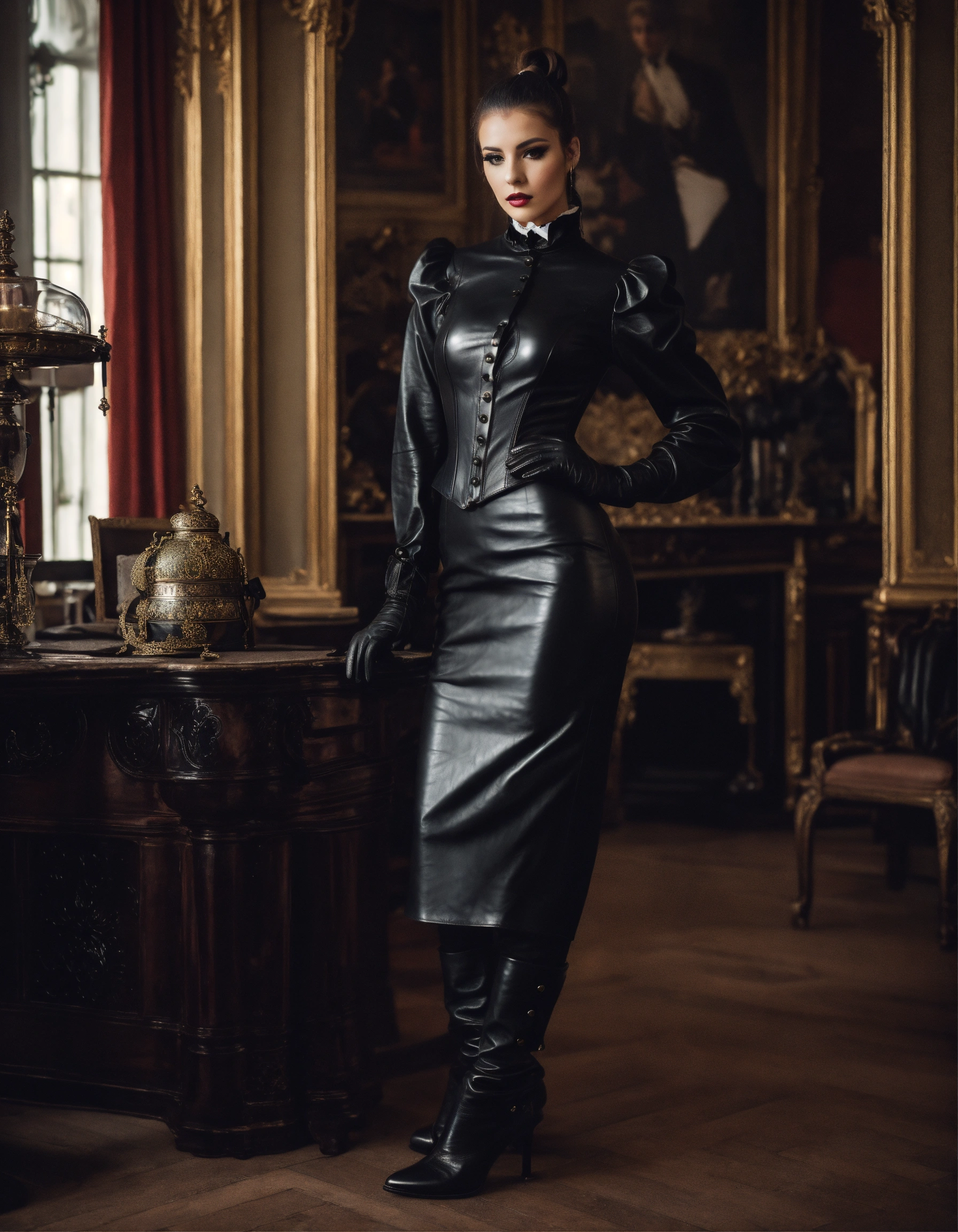 Lexica - Stunning french seductress woman fashion model, brunette ...