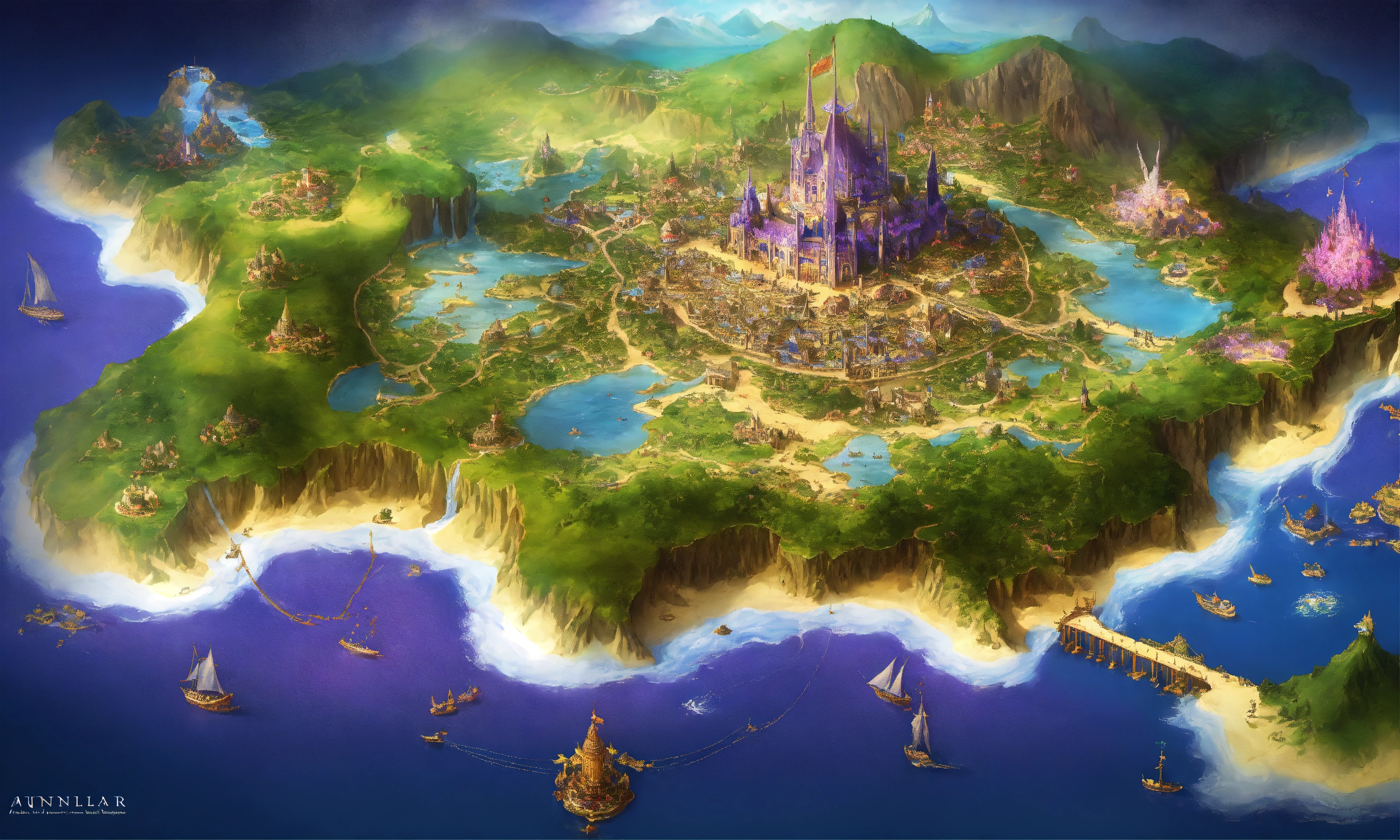 Lexica - Fantasy Map of a magical world called Eden, with 9 kingdoms ...