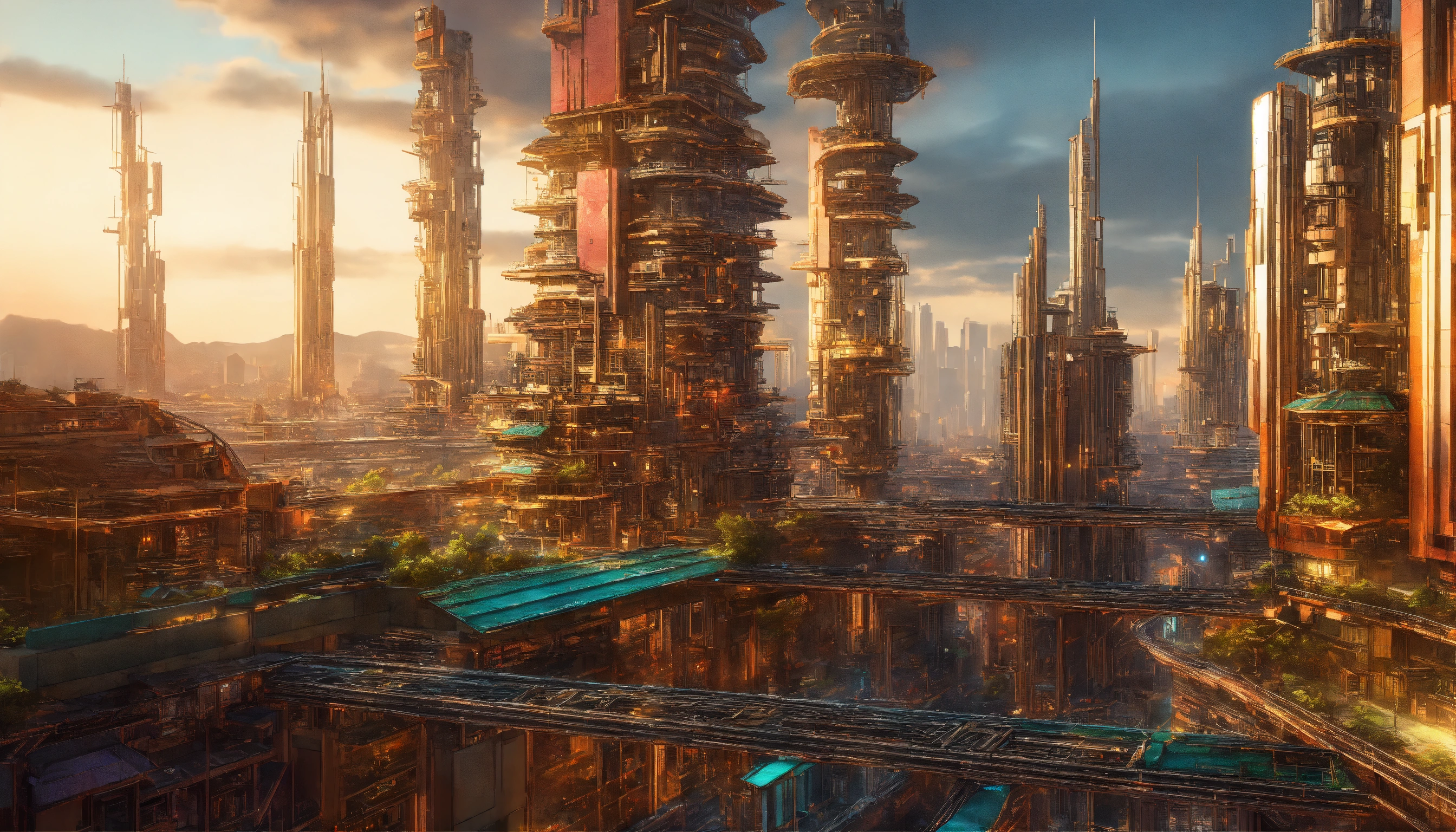 Lexica - A city that it's slowly turning into metallic constructions ...