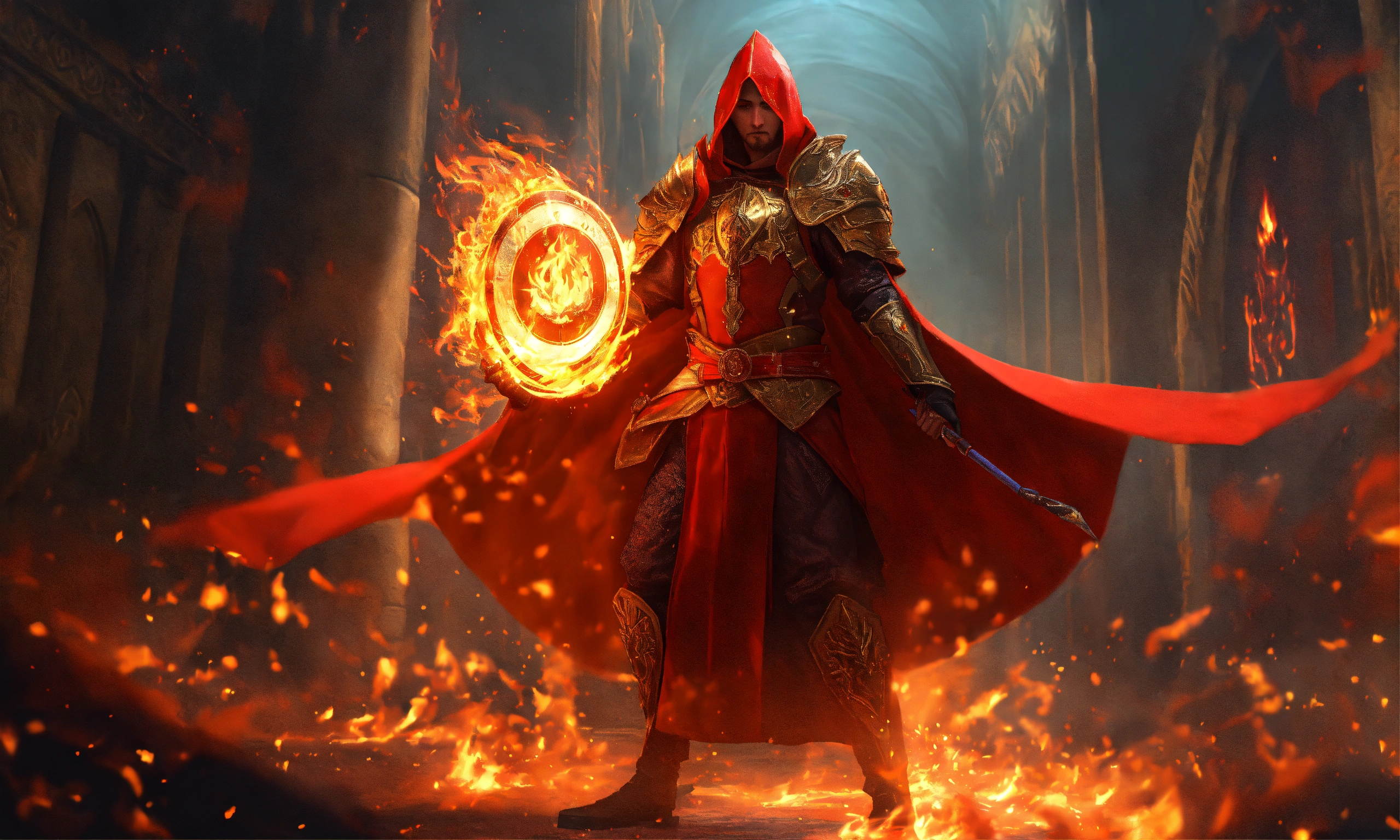 Lexica - Fire shield, shield made of flames, magical shield, magical ...