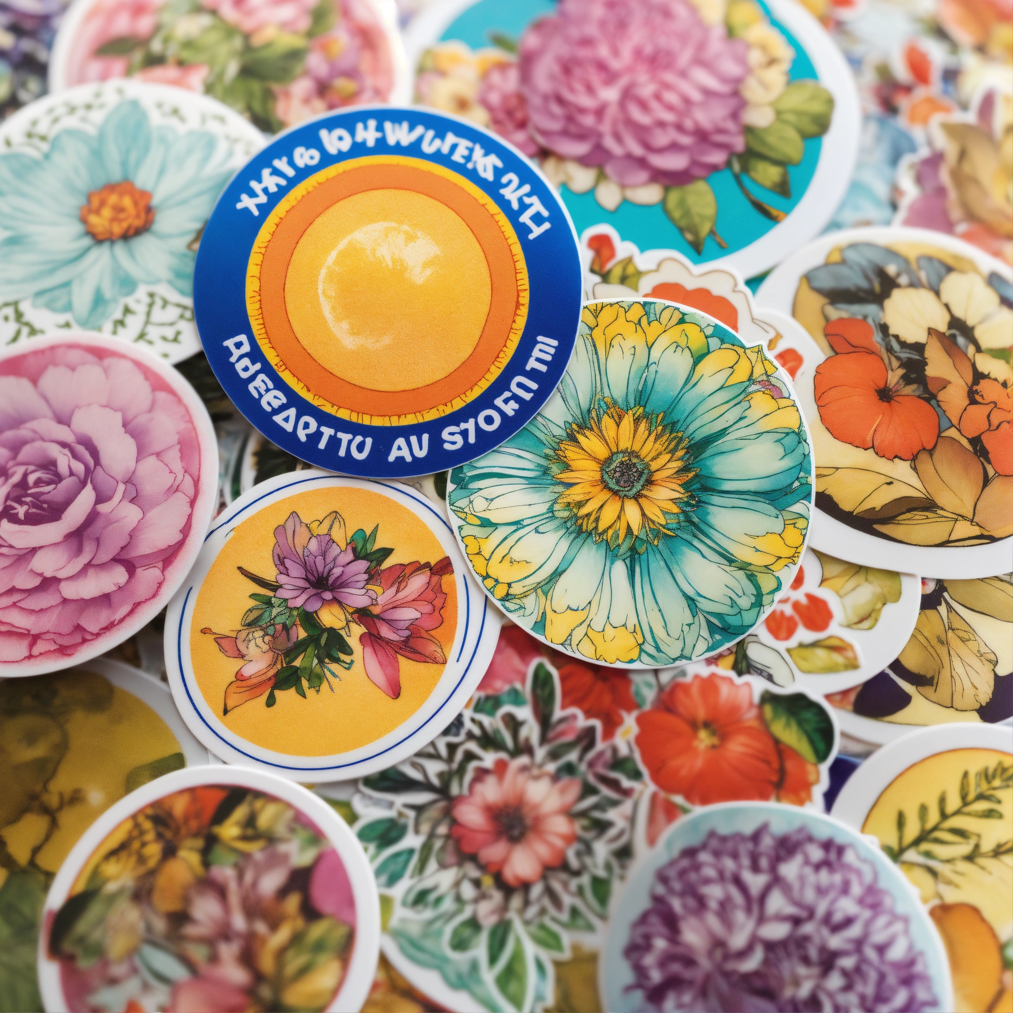 Lexica - A photo of a stack of custom stickers. The stickers are ...