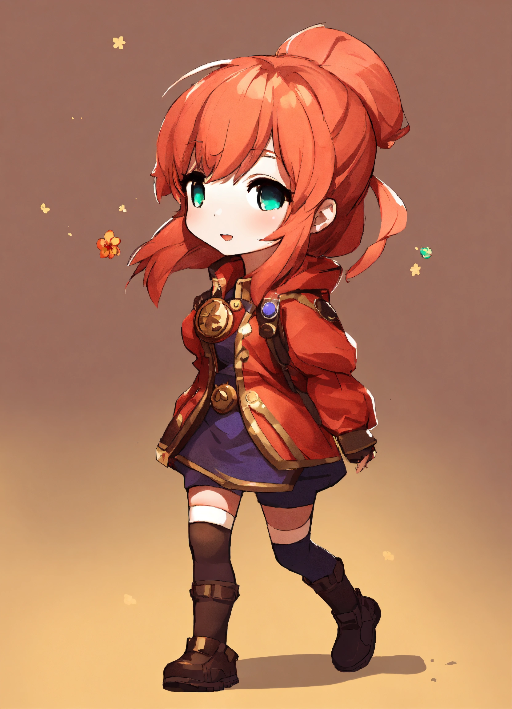 Lexica - Game art, girl, (walking), side view, full body view, chibi ...
