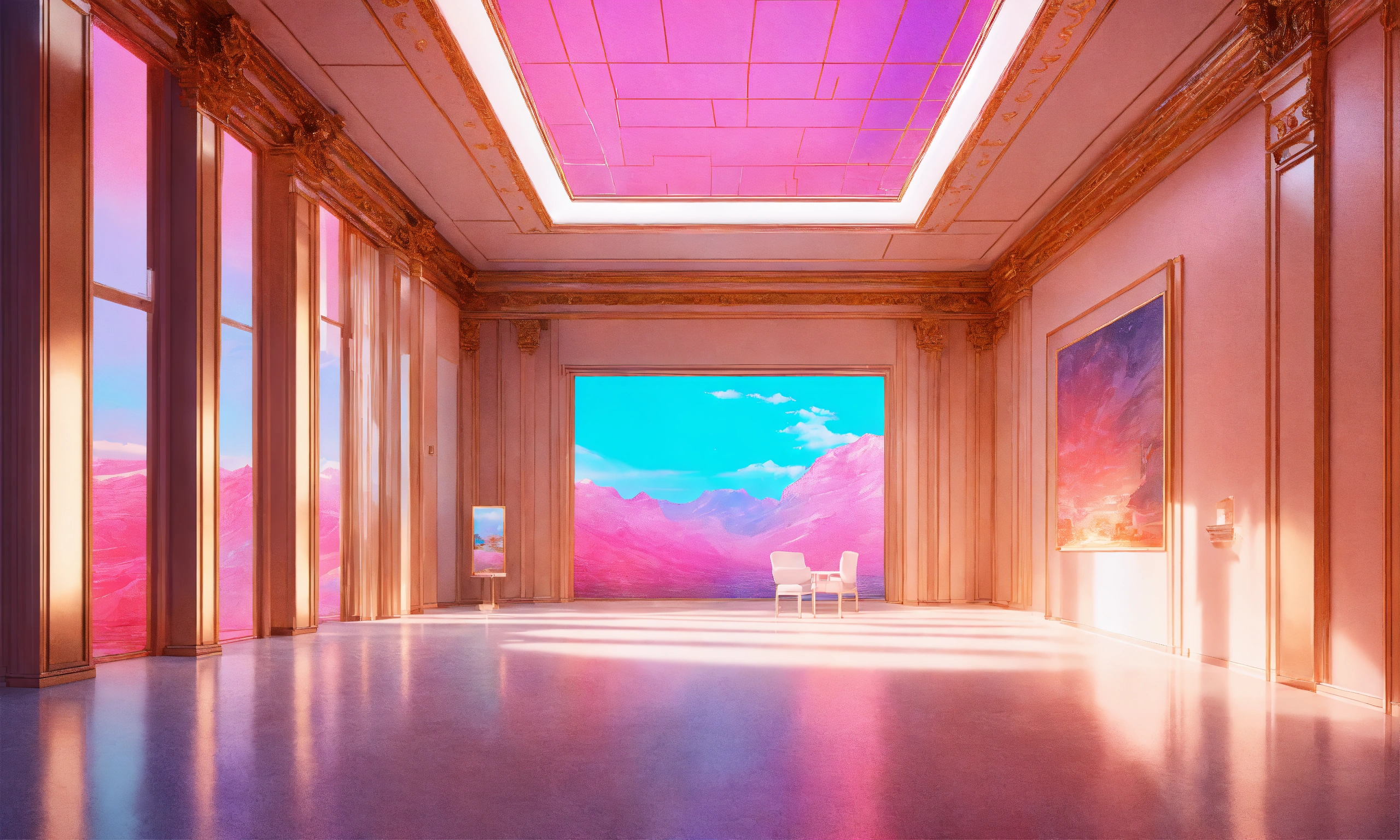 Lexica - A beautiful, sharp focus, ornate golden frame surrounding a ...