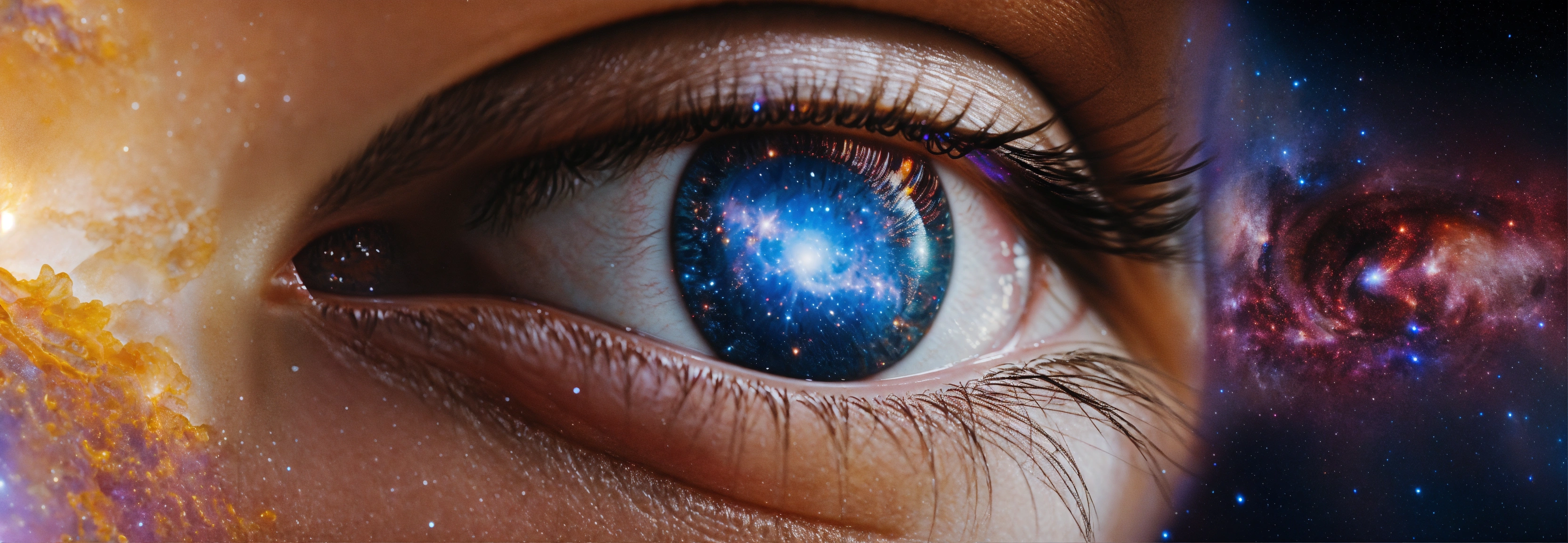 Lexica - Woman's eye and universe double exosure, 16k
