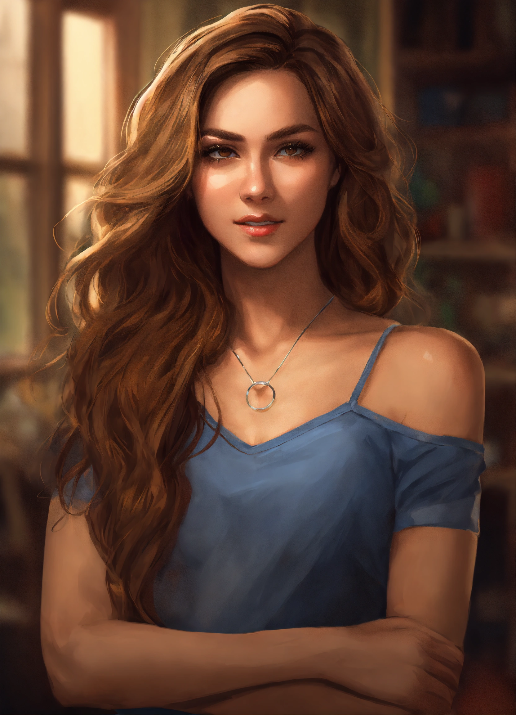 Lexica - Digital portrait of a pretty female doctor with long, light ...