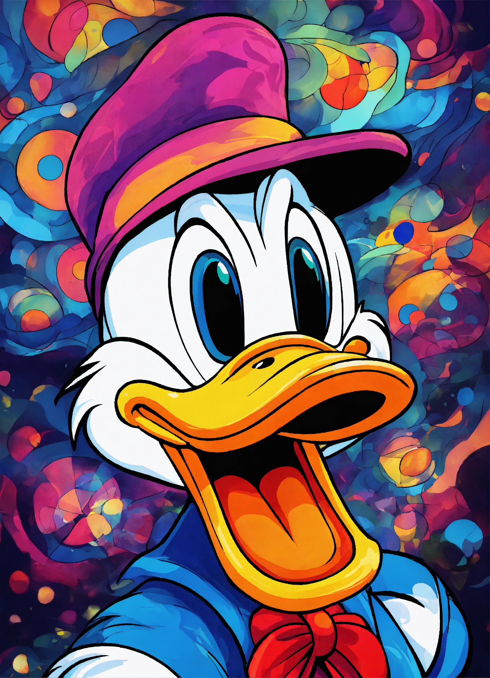 Lexica - Donald Duck, abstract, psychedelic