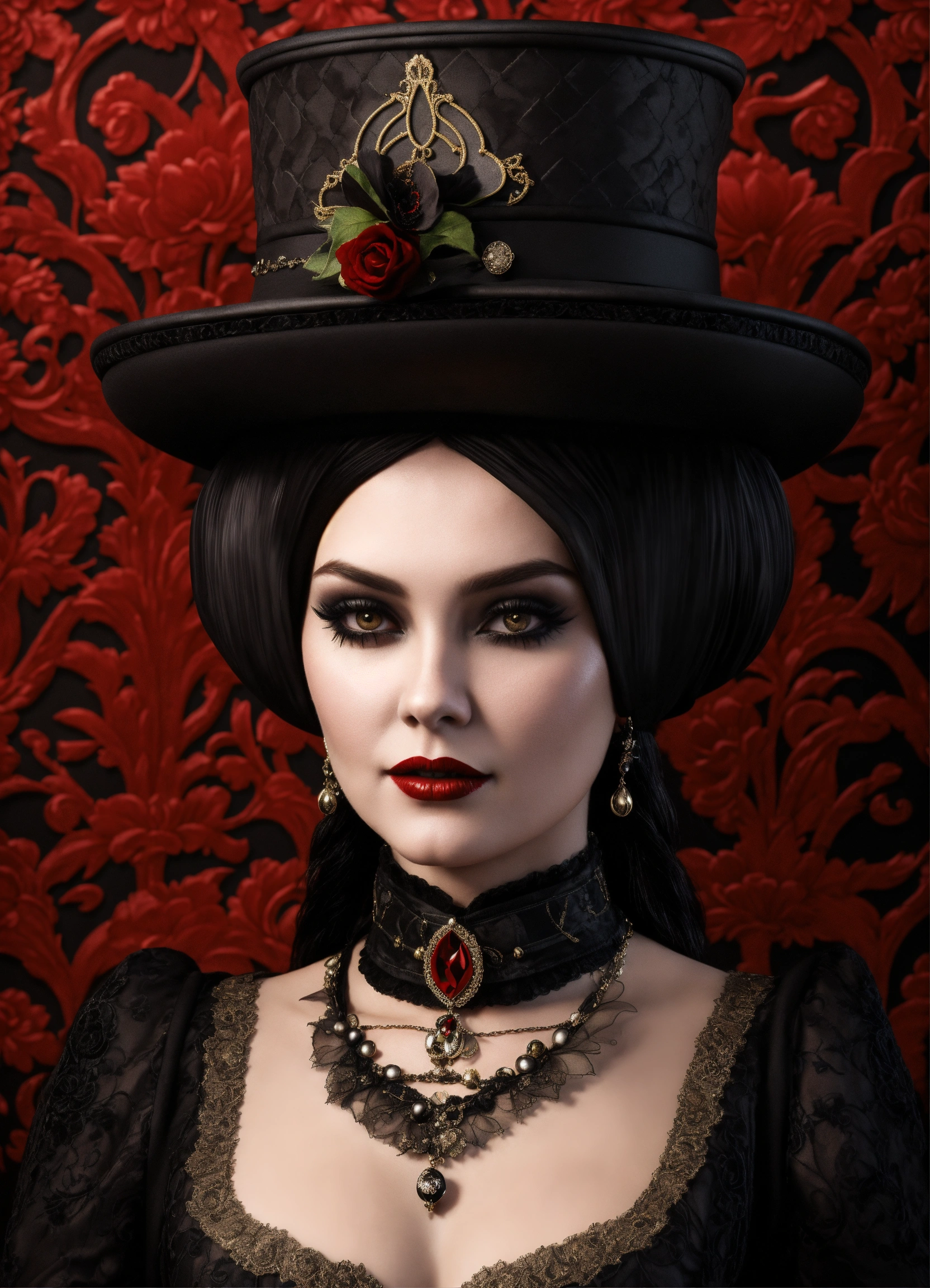 Lexica - Elaborate Gothic 40 year old version of Wednesday Adams queen ...