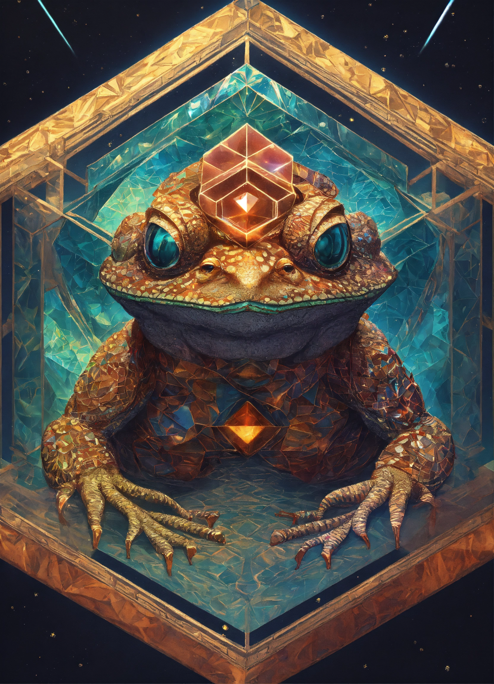 Lexica - Diamond Toad That is Samurai warrior that is meditating in a ...