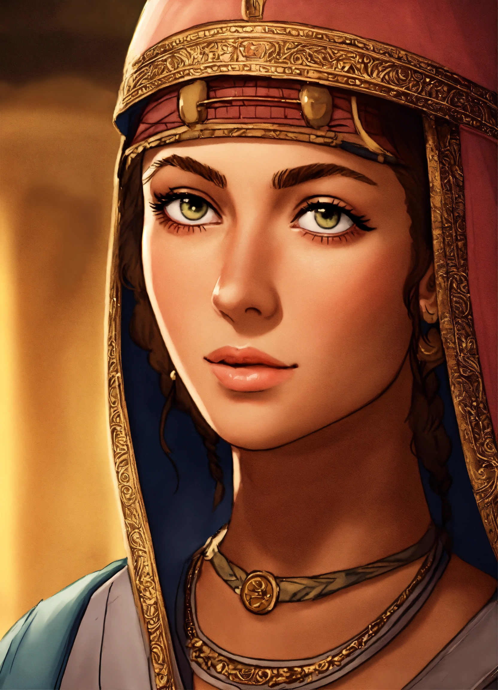 Lexica - Deborah from the bible, 2d cartoon, face closeup
