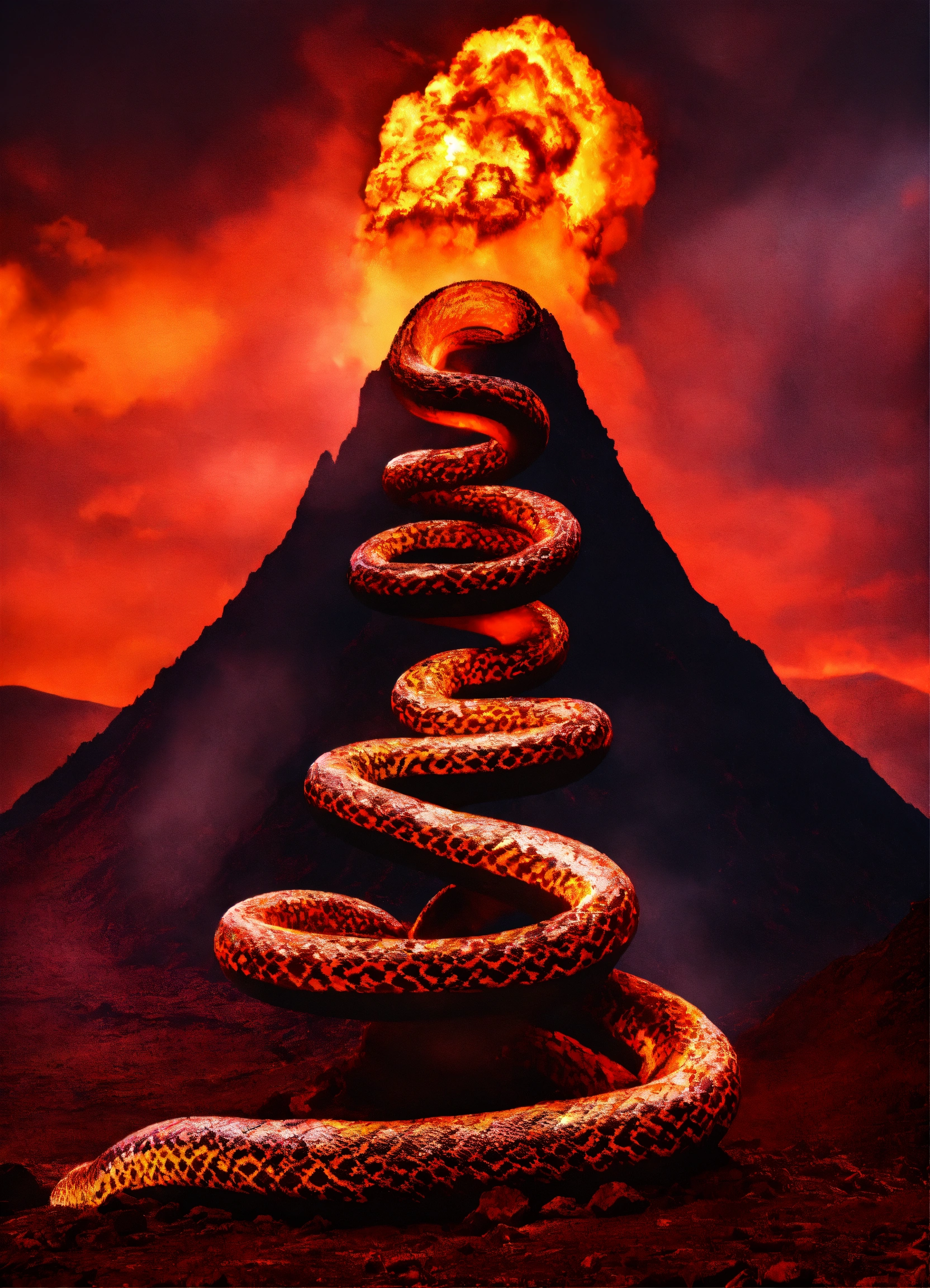Lexica - Text Serpent in a volcano
