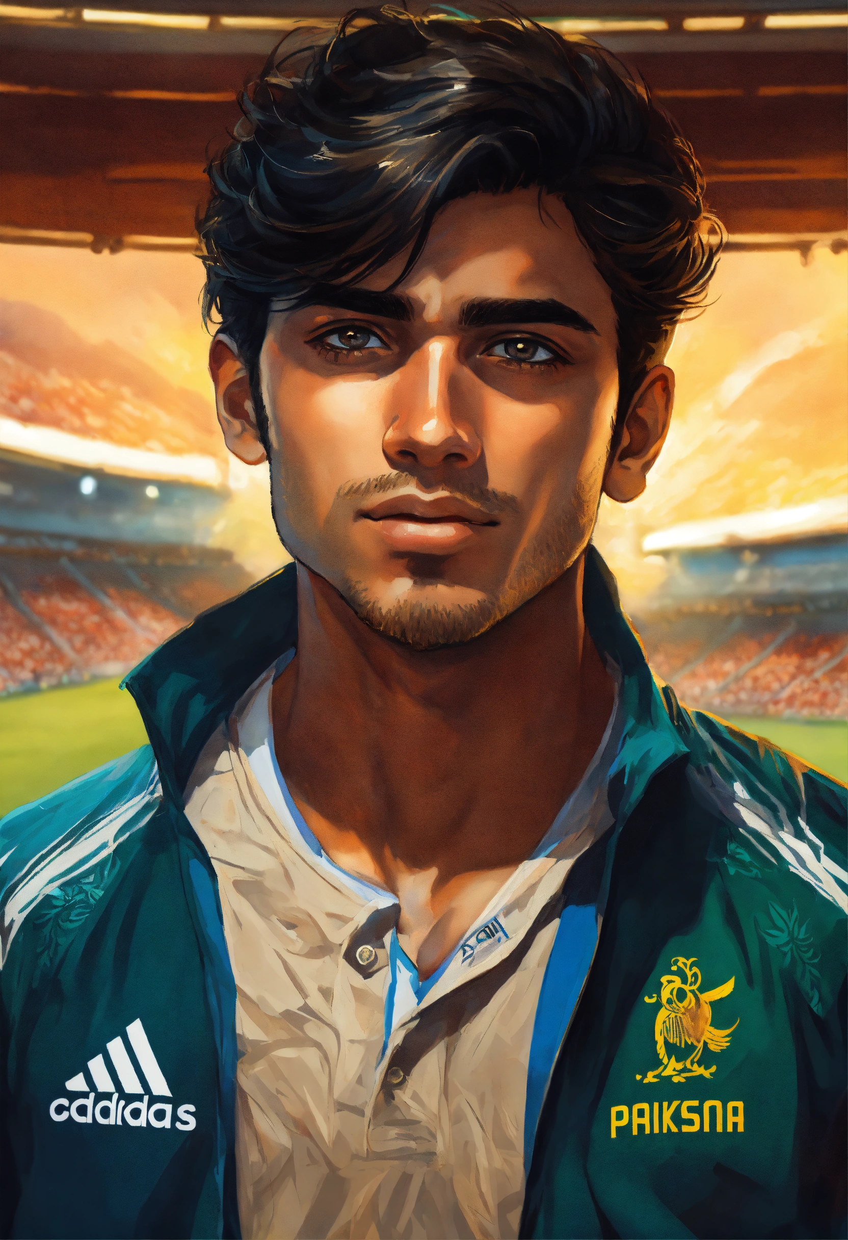 Lexica - A fantasy comic book style portrait painting of a young man ...
