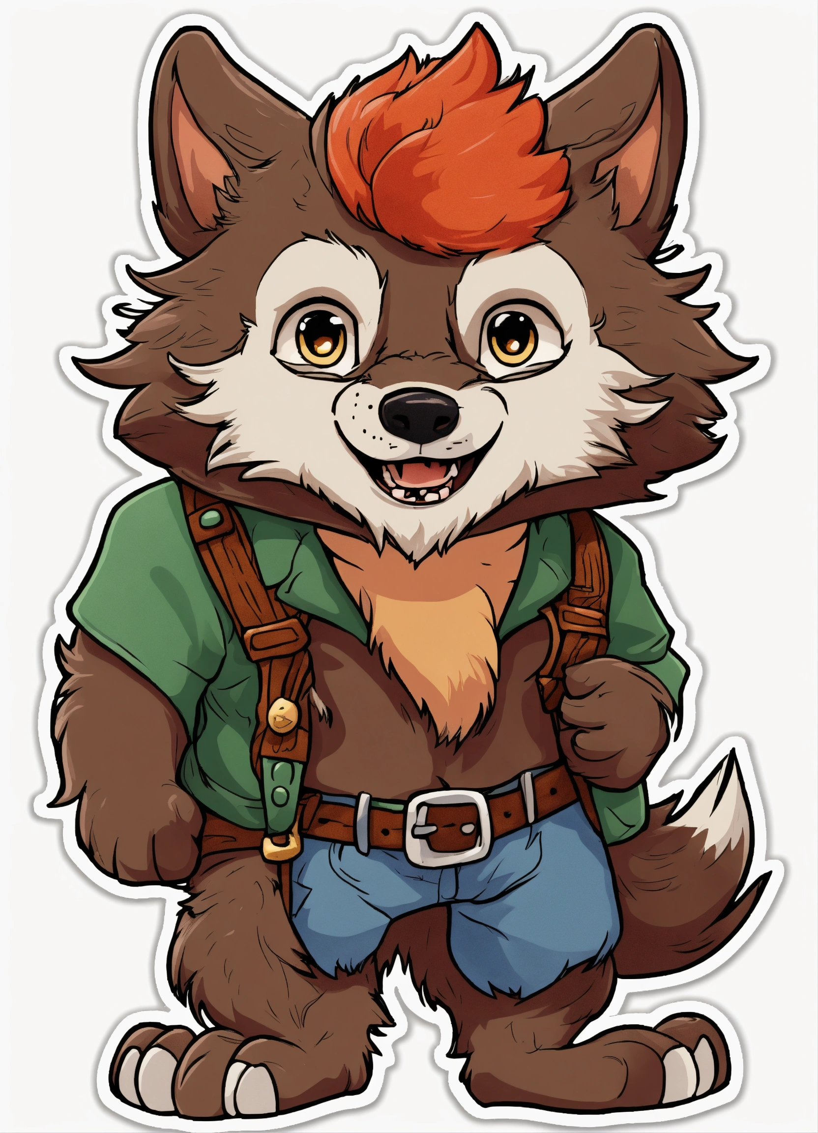 Lexica - Generate a cute little werewolf illustration, 4K resolution ...