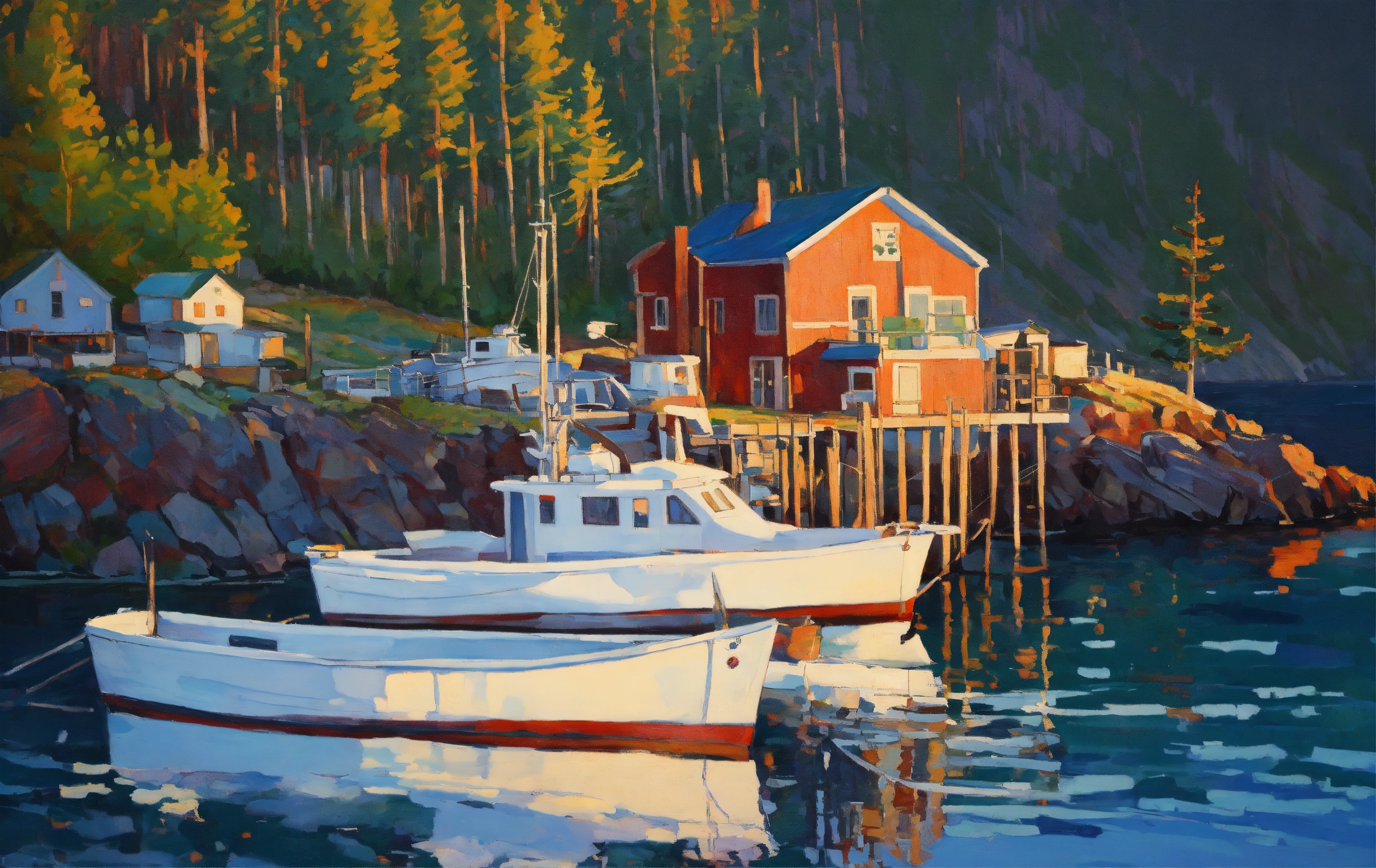 Lexica - Ocean, seashore, gaspé cliff, labrador landscape, rpg style ...