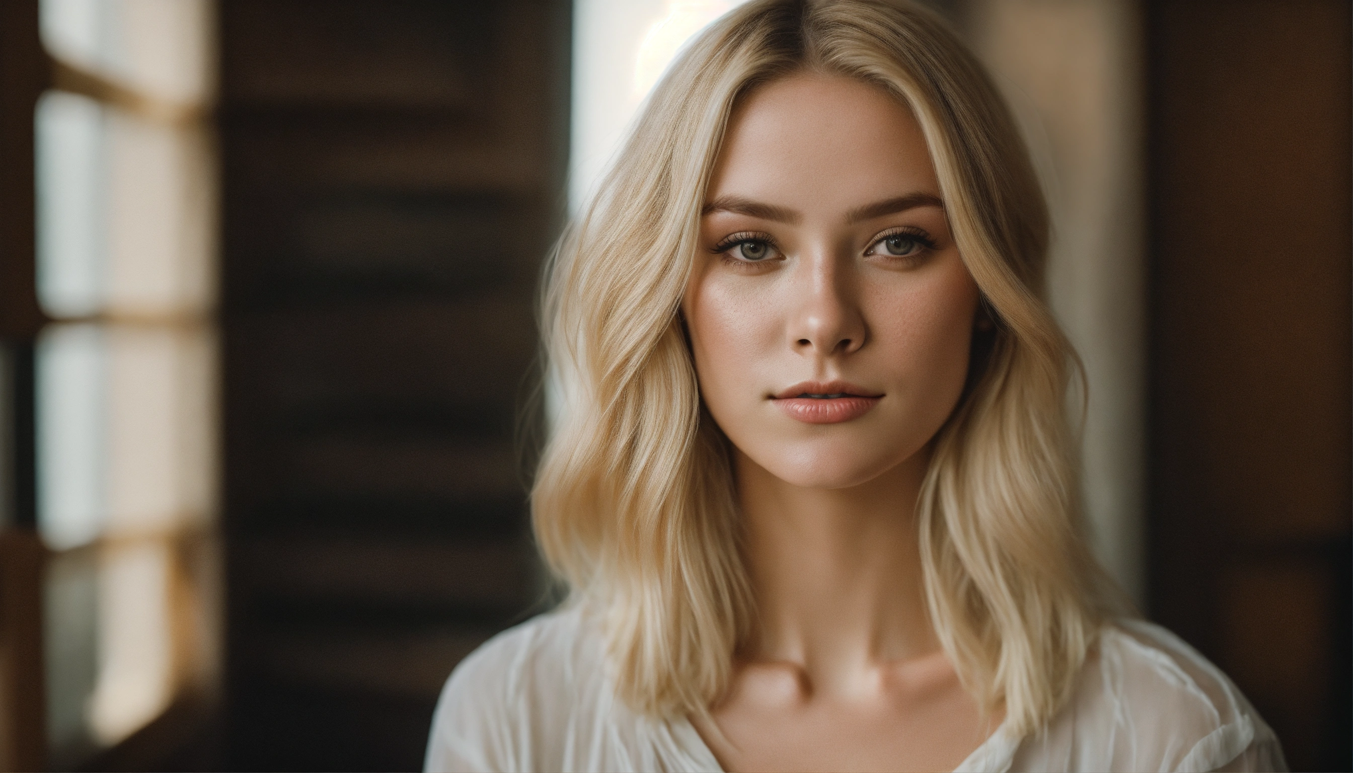 Lexica - A portrait of a beautiful blonde woman, fine - art photography ...