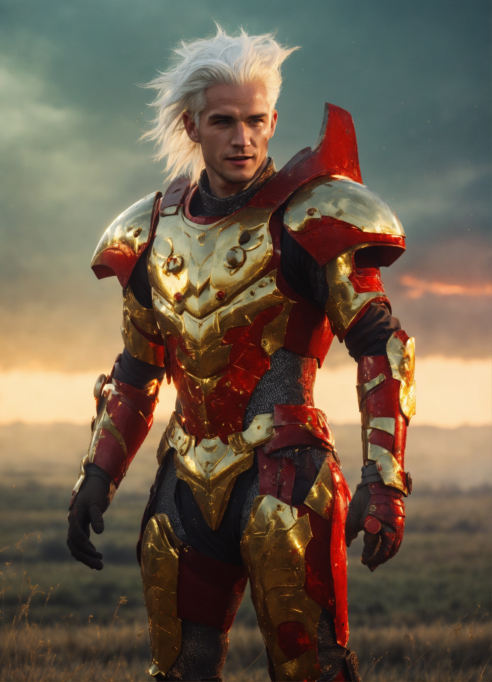 Lexica - Handsome human-looking alien male. With spotted red skin ...