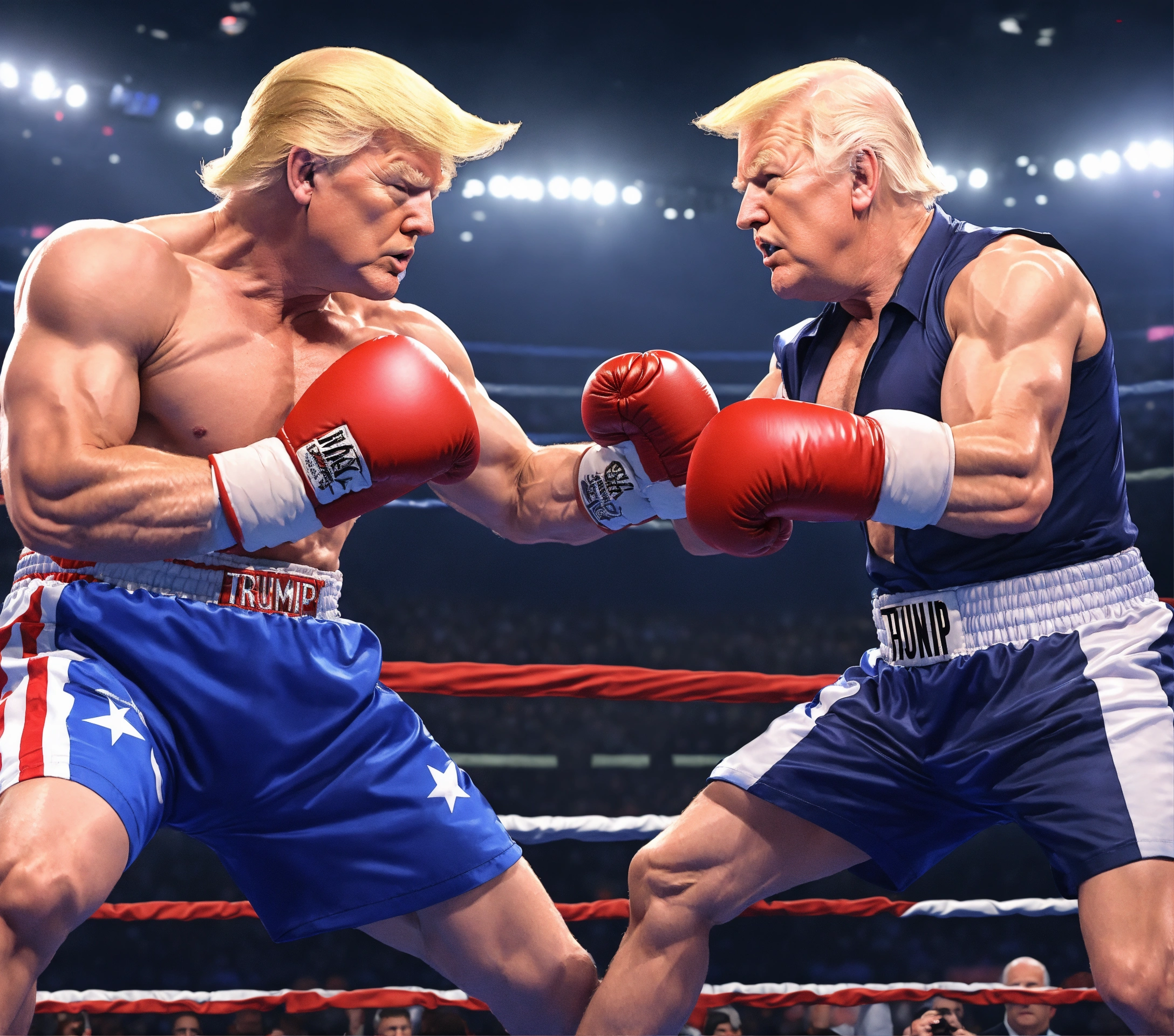 Lexica - President Trump boxing with president Biden, Anime, 8k