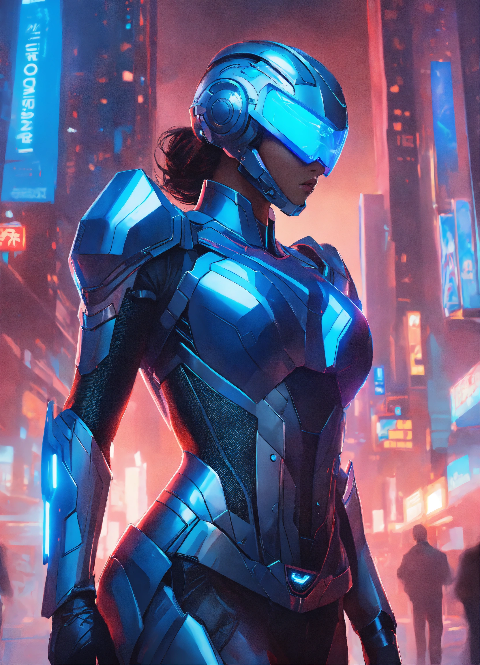 Lexica - Futuristic female superhero, wearing a sleek and slim suit of ...