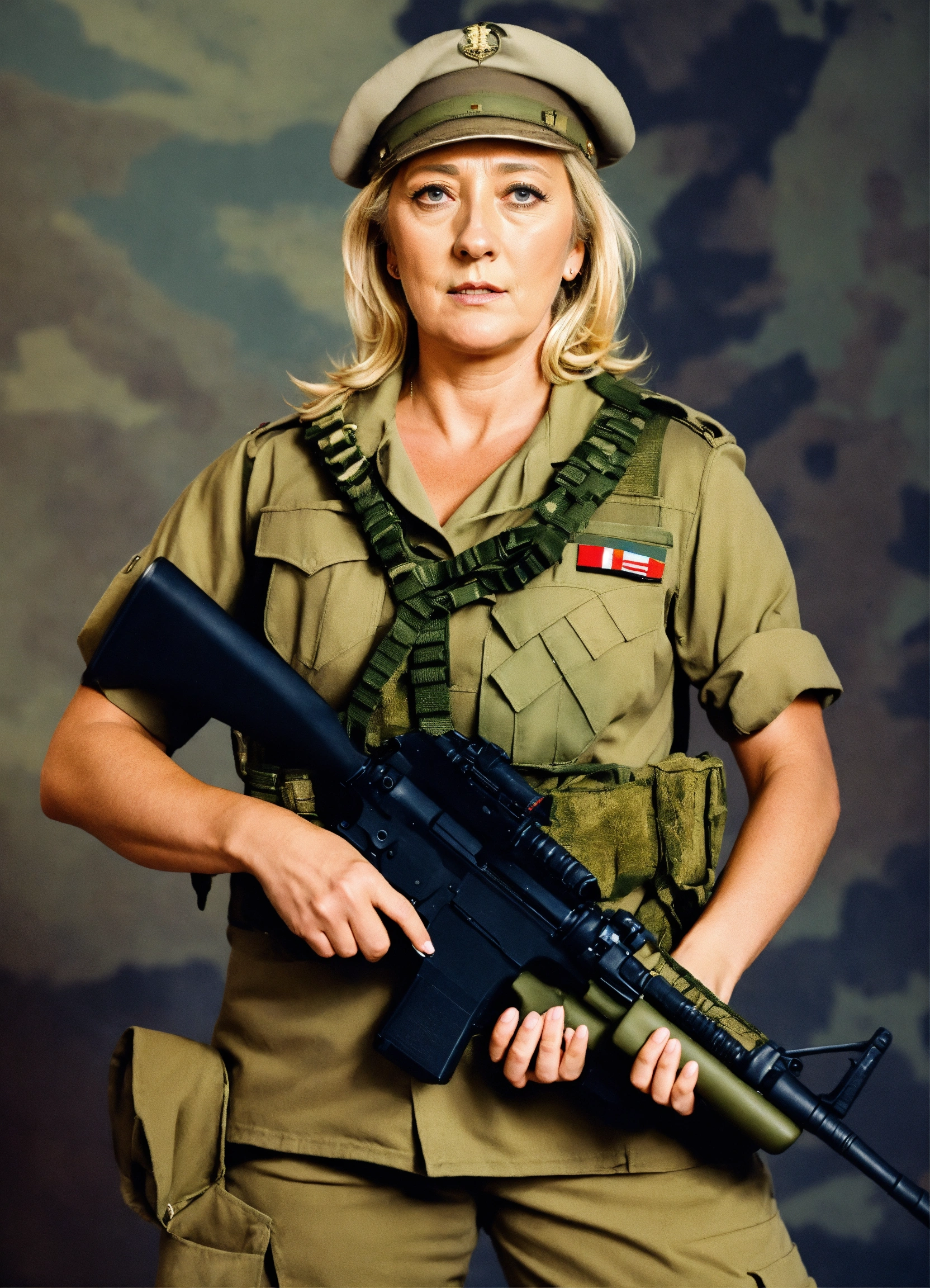 Lexica - Marine Le Pen dressed as John Rambo