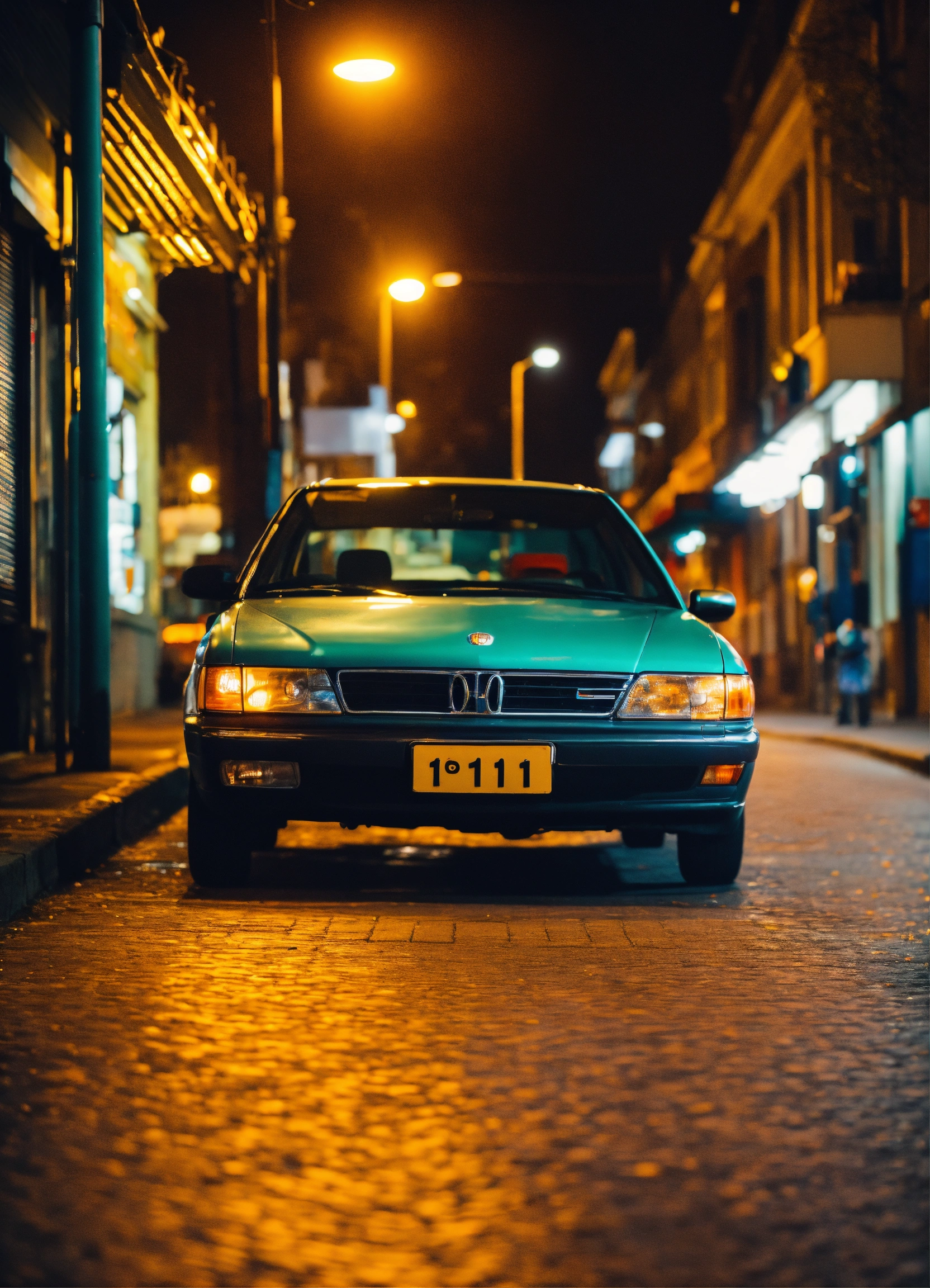 Lexica - A car parked with plate number 1111 parked on a street with a ...