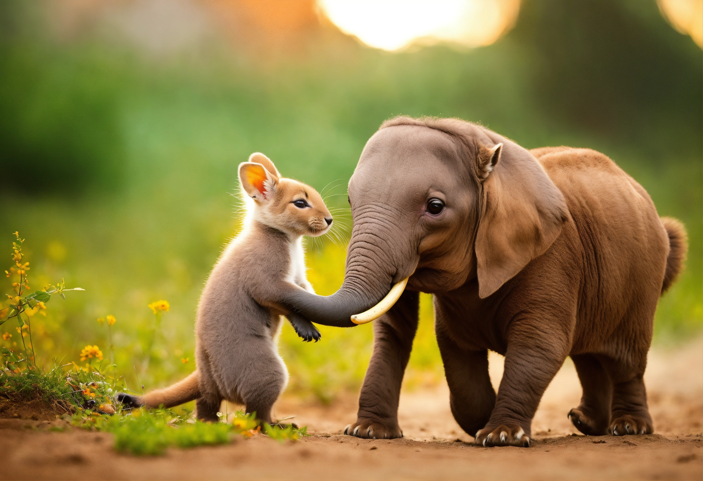 Lexica - Cute baby animals playing