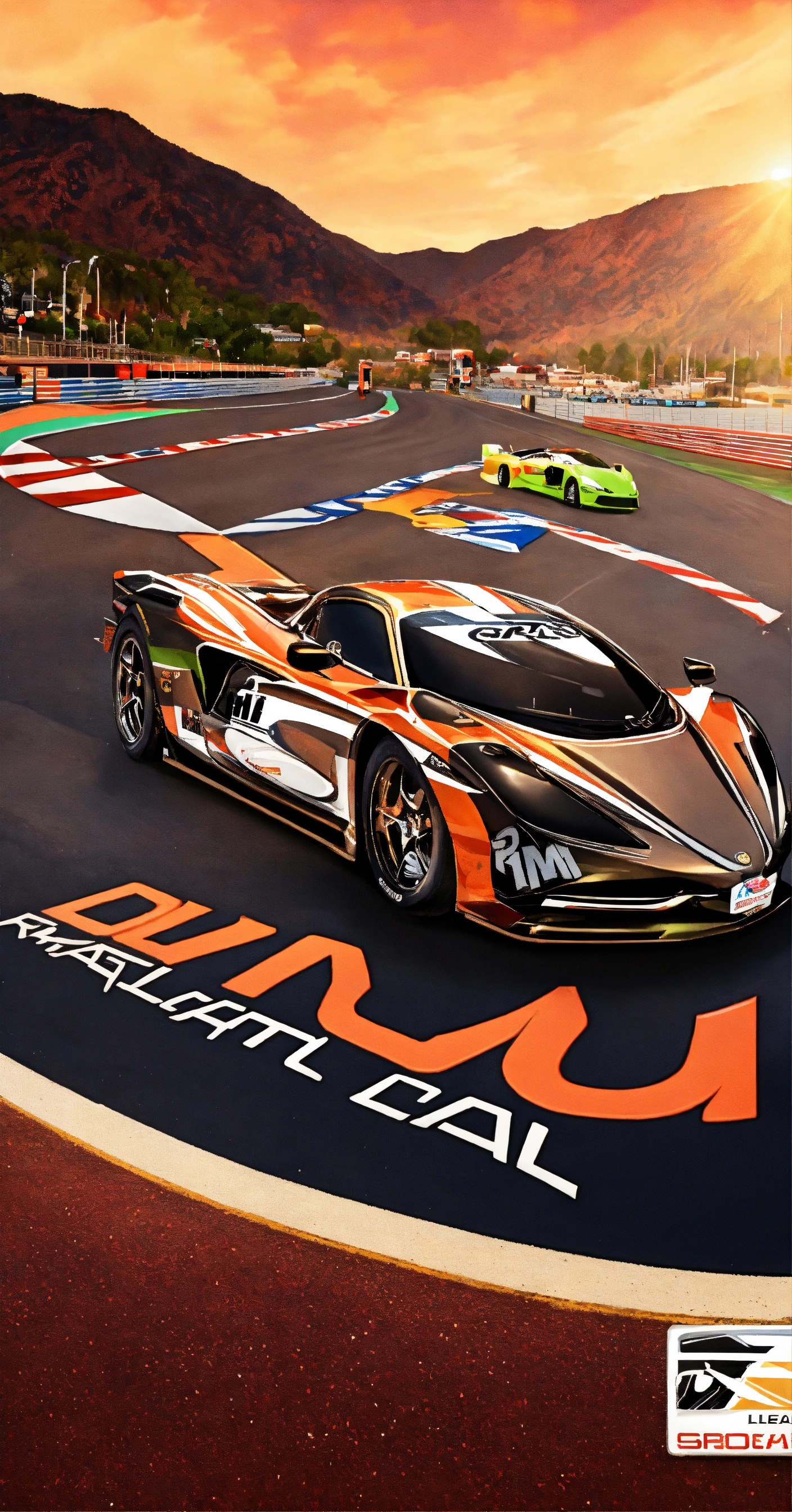 Lexica - 3 different colors clean modern drag race car badge stickers