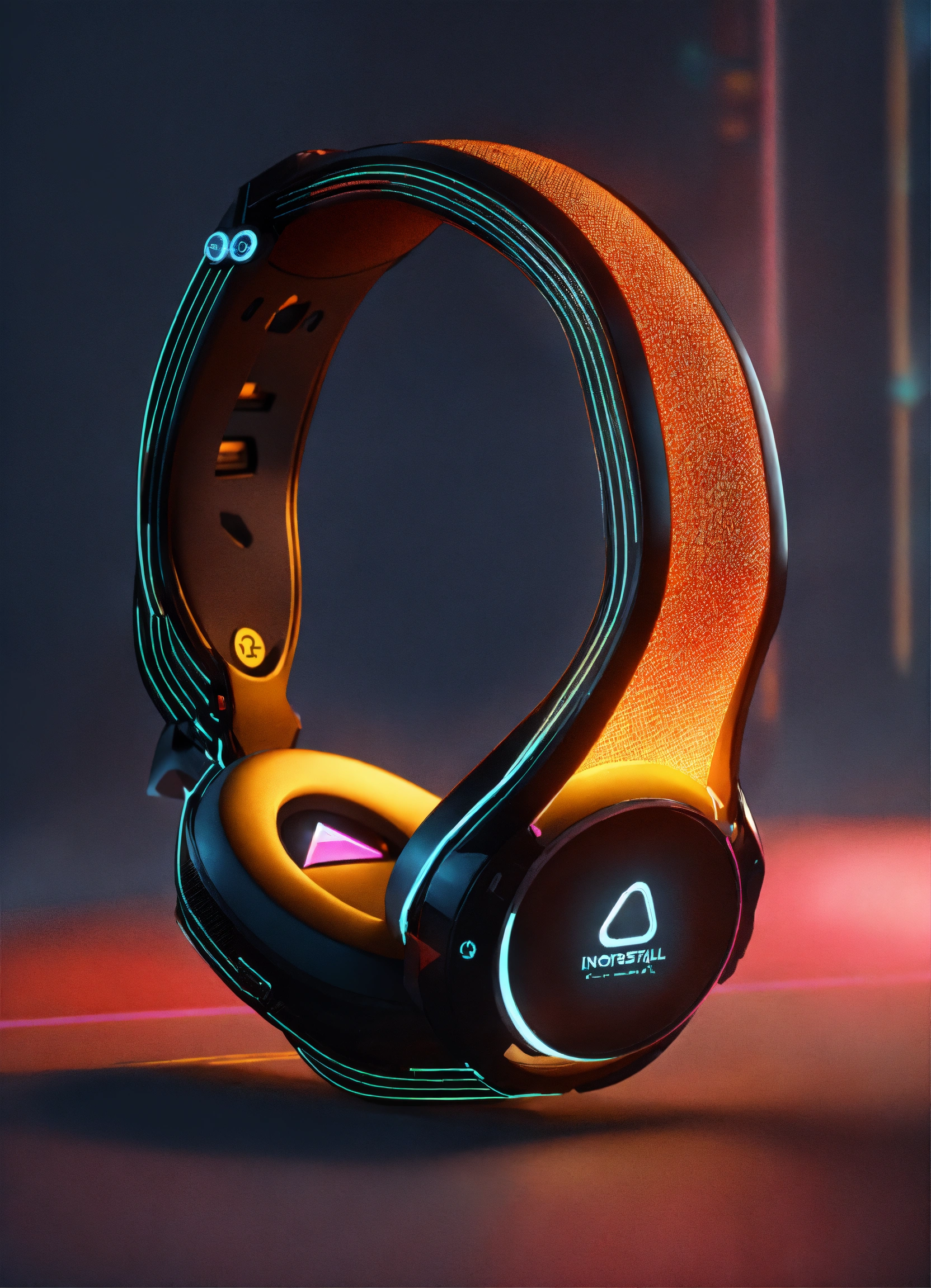 Lexica - Industrial design rendering of a flat triangle shaped wearable ...