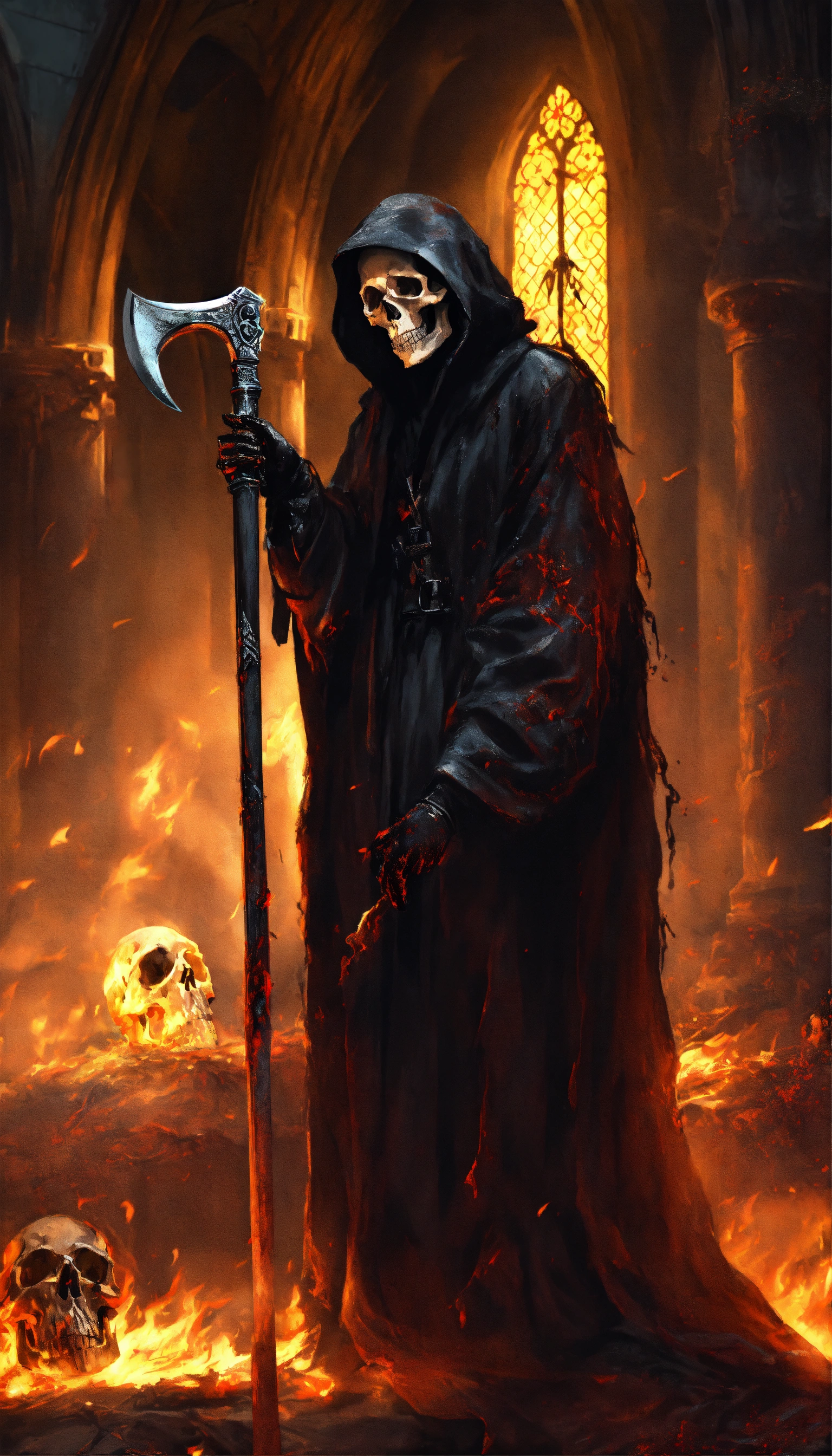 Lexica - Skull, grim reaper, death, rotting flesh, glowing eyes ...