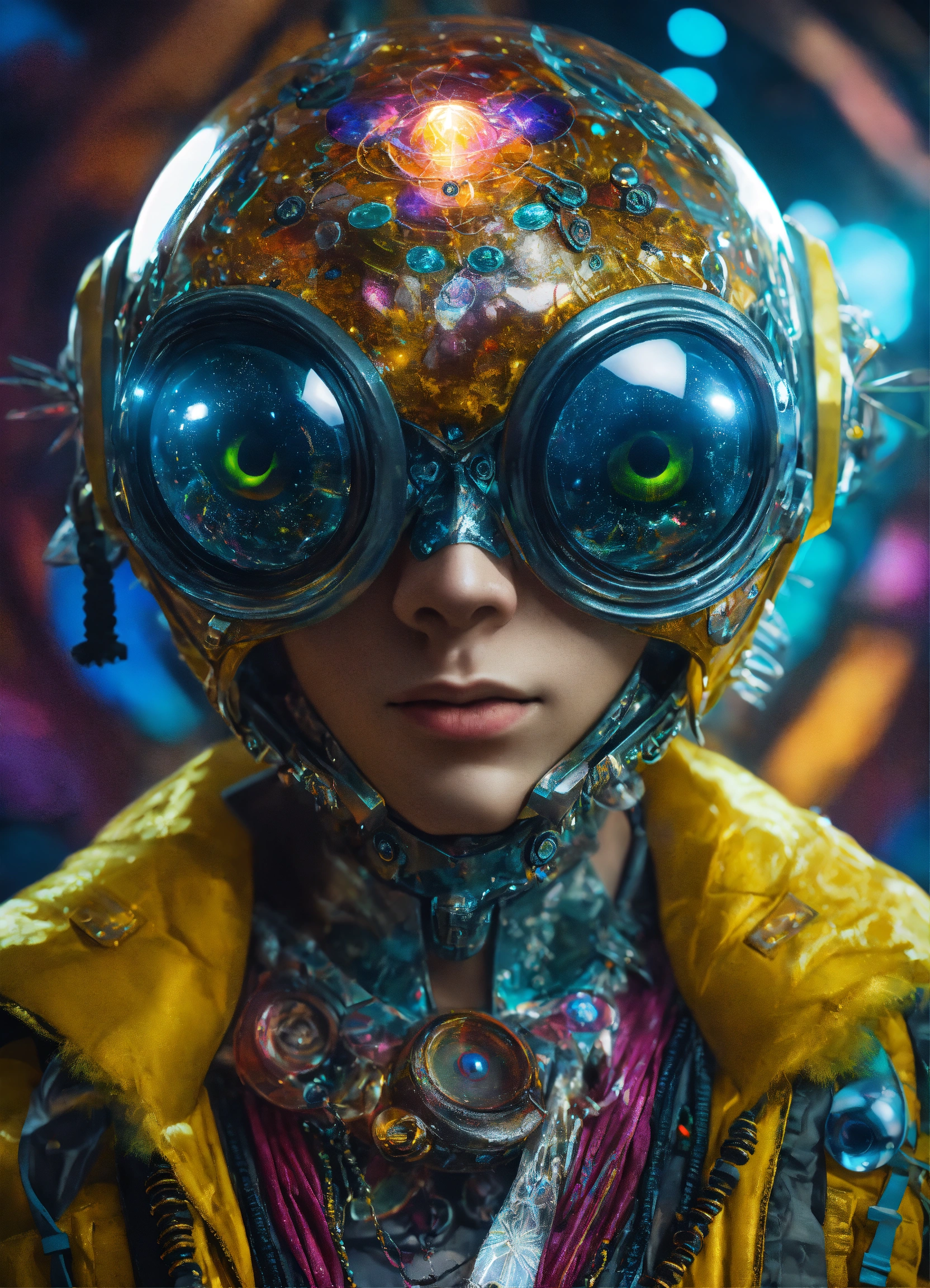 Lexica - Photorealistic 3D portrait Boy Alien Mech Angel in Punk Goth ...