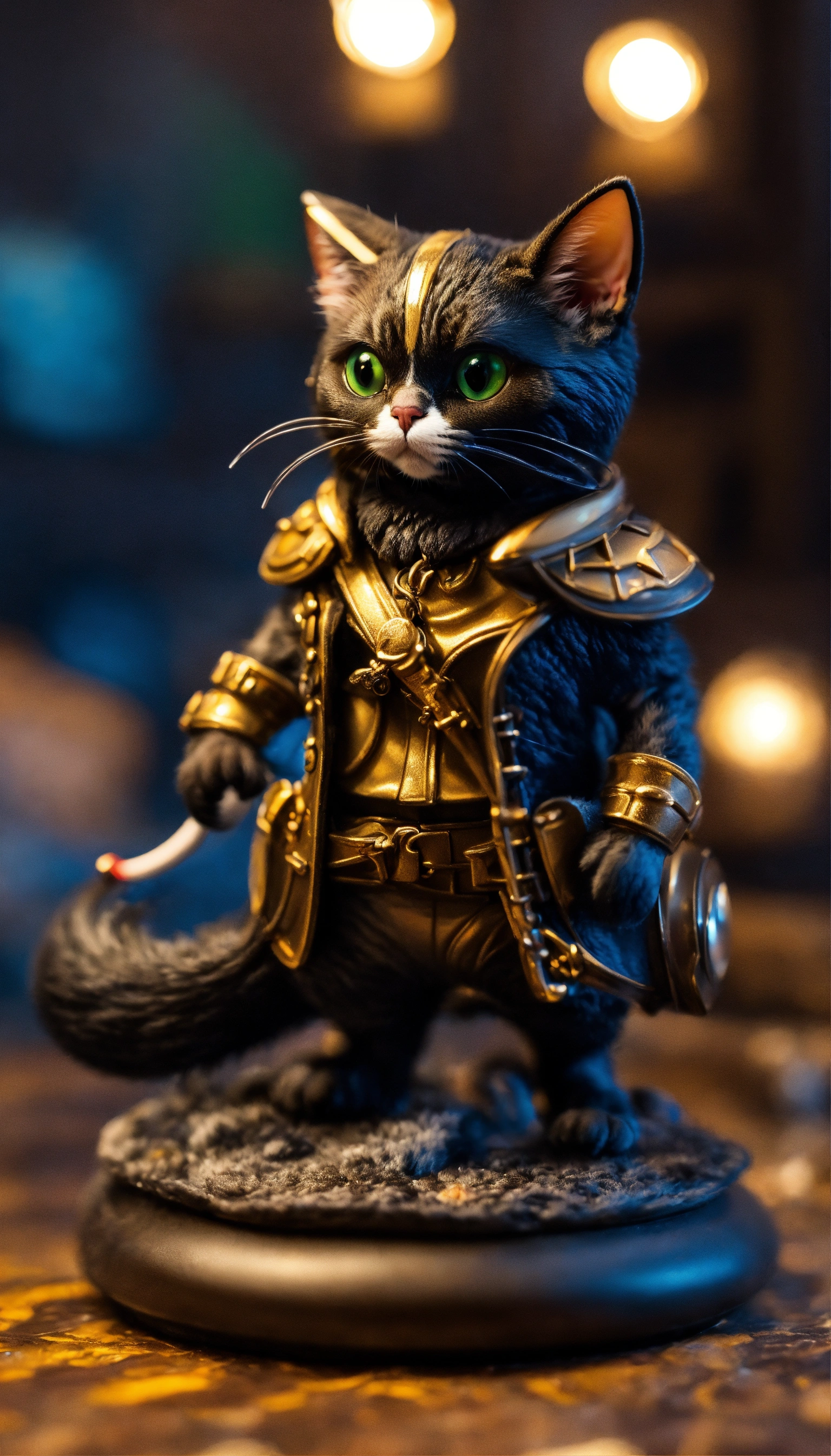 Lexica - Venom themed Cute cat, cat adventurer figure, product shot ...