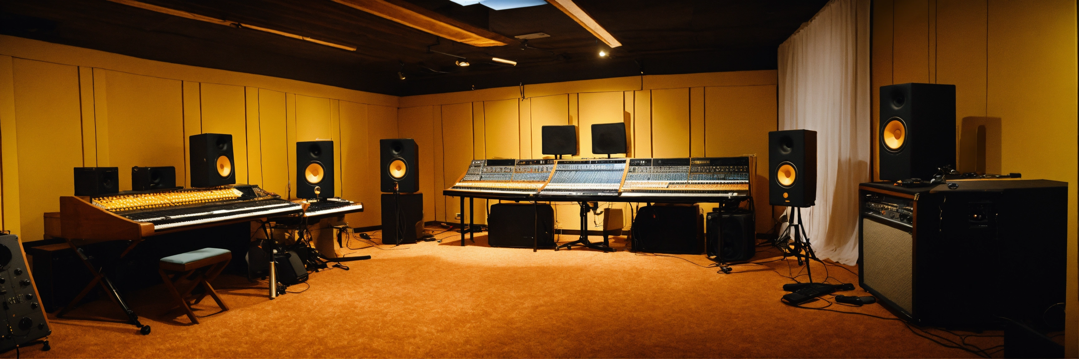 Lexica - Show 4 different angles of exactly the same environment. A 70s ...