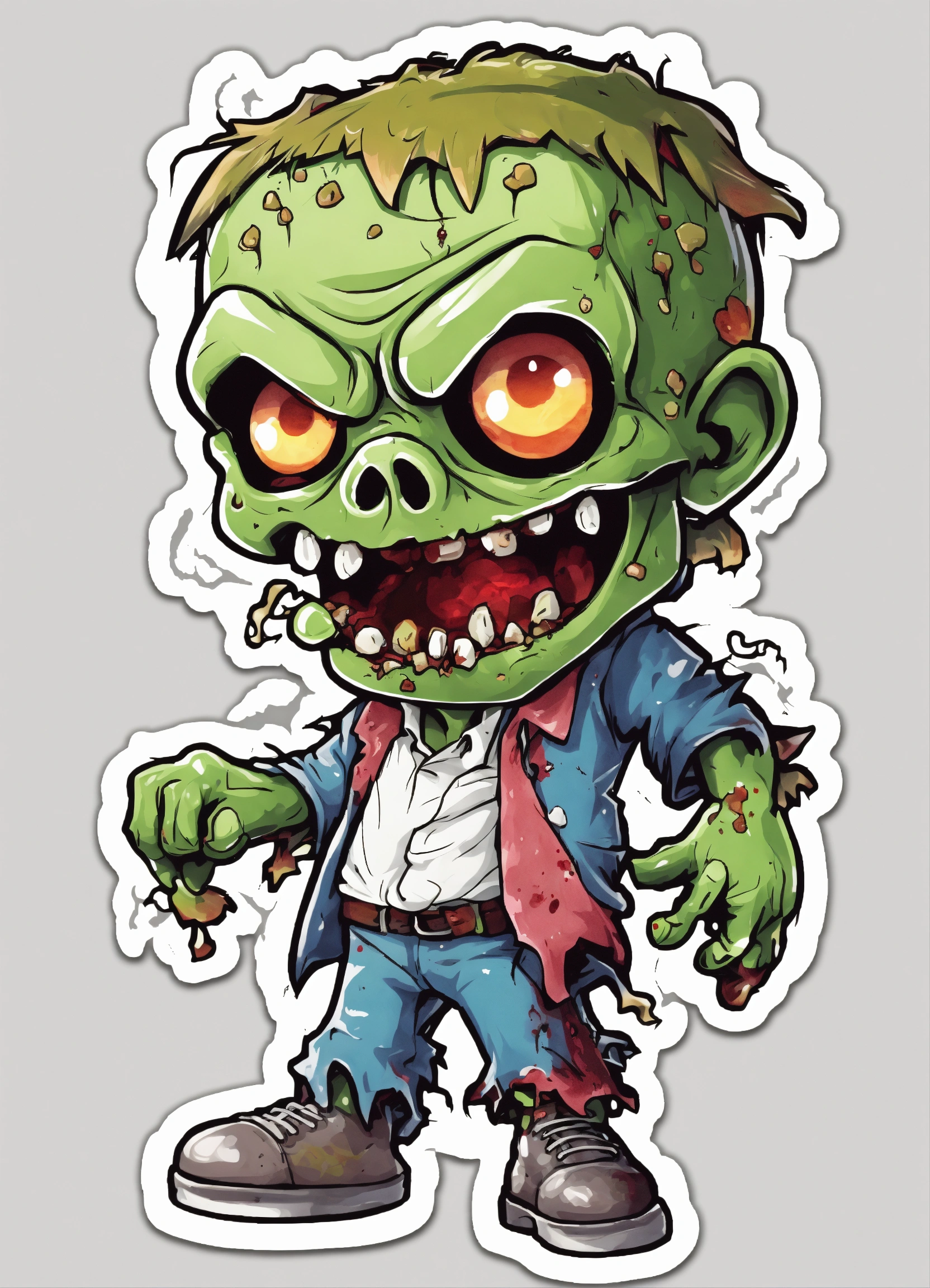 Lexica - Generate a cute ZOMBIE illustration, resolution, cartoon ...
